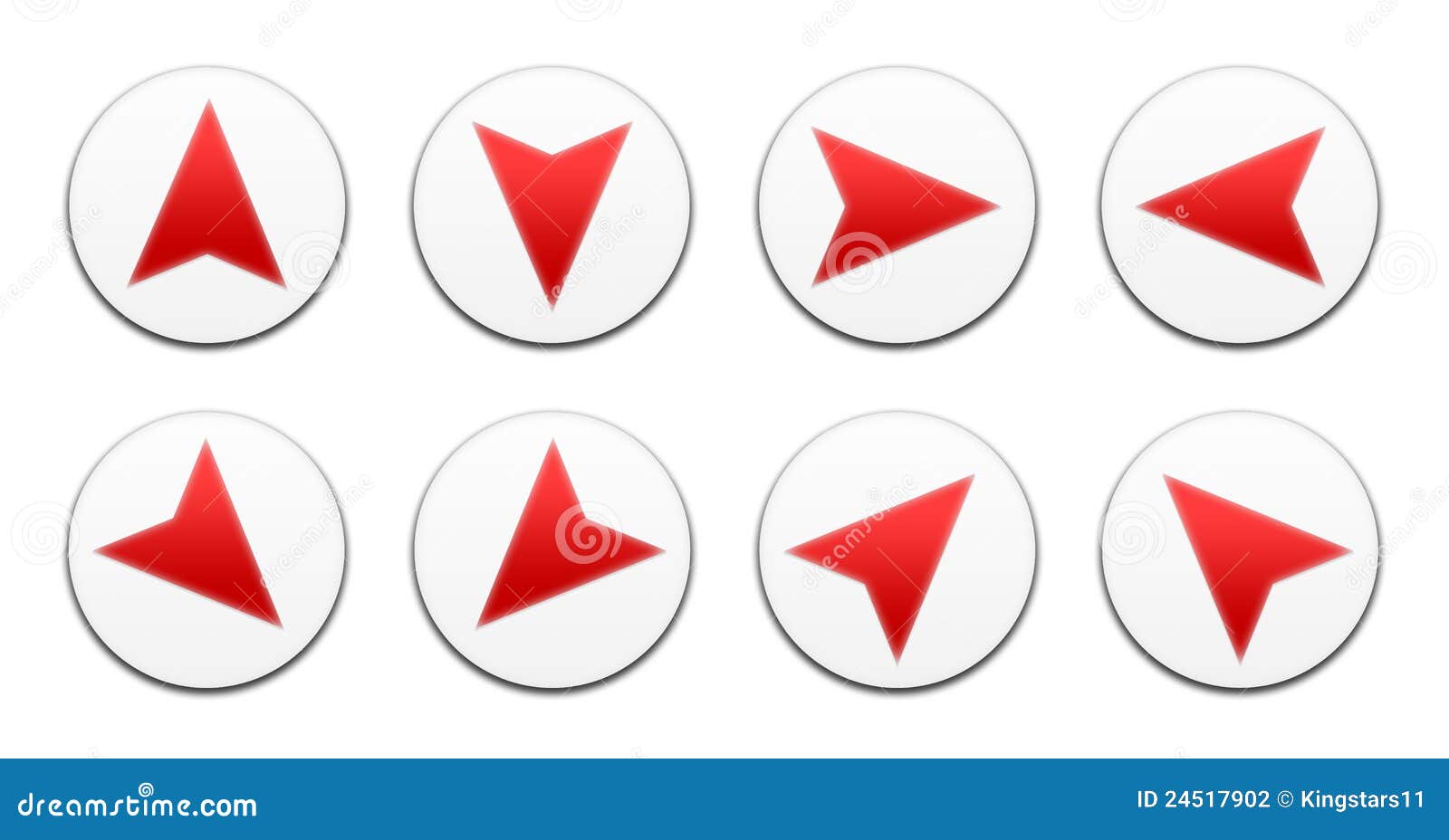 Vector All Directions Arrows Set Stock Illustration - Illustration of ...