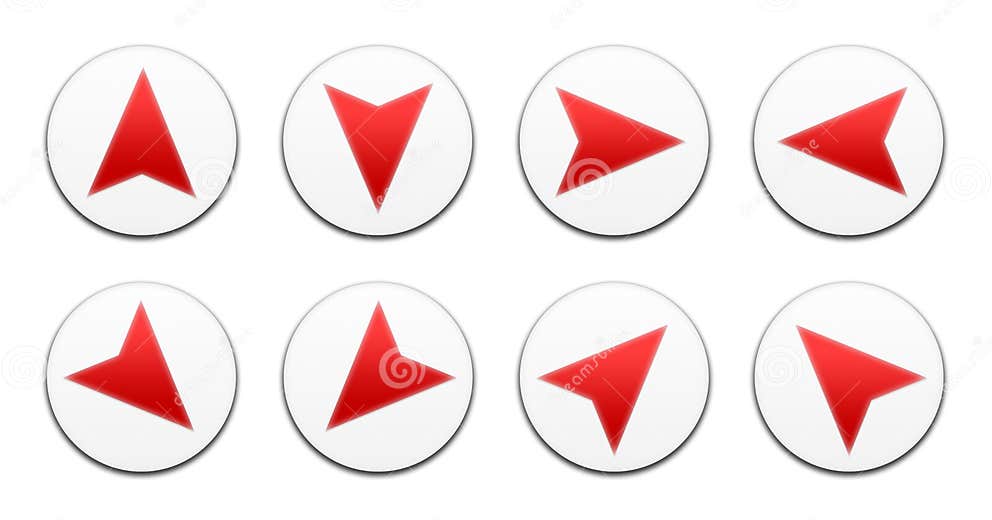 Vector All Directions Arrows Set Stock Illustration - Illustration of ...