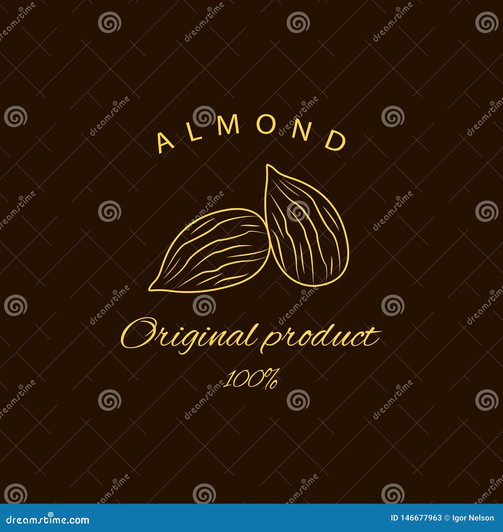 Vector Almond Logo Design Templates and Emblem. Beauty and Cosmetics ...