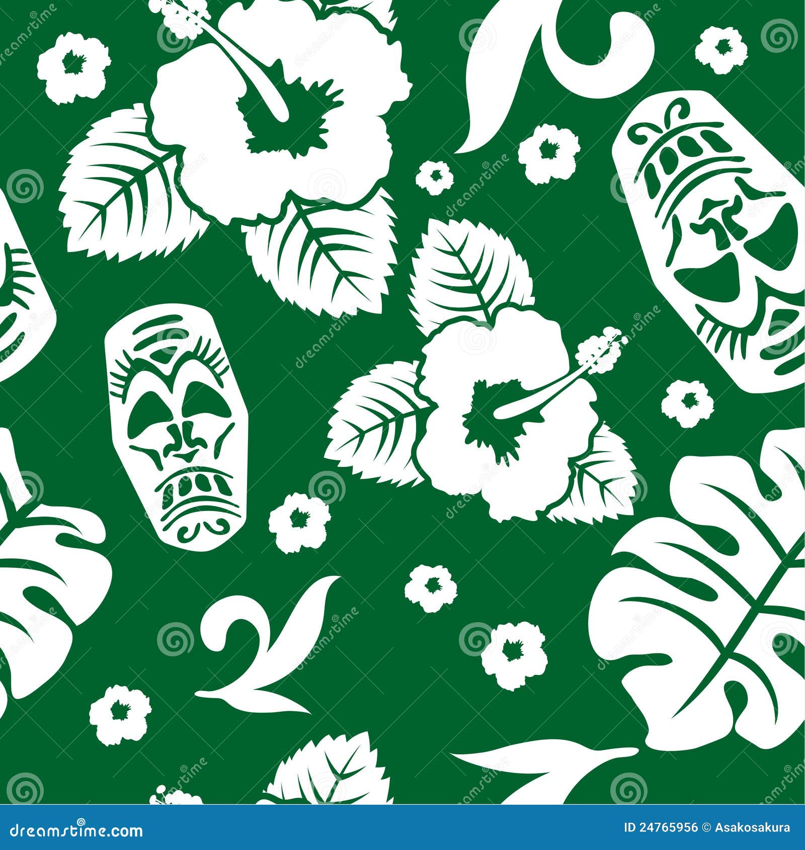 Vector Aloha Seamless Pattern Stock Vector - Illustration of graphic ...