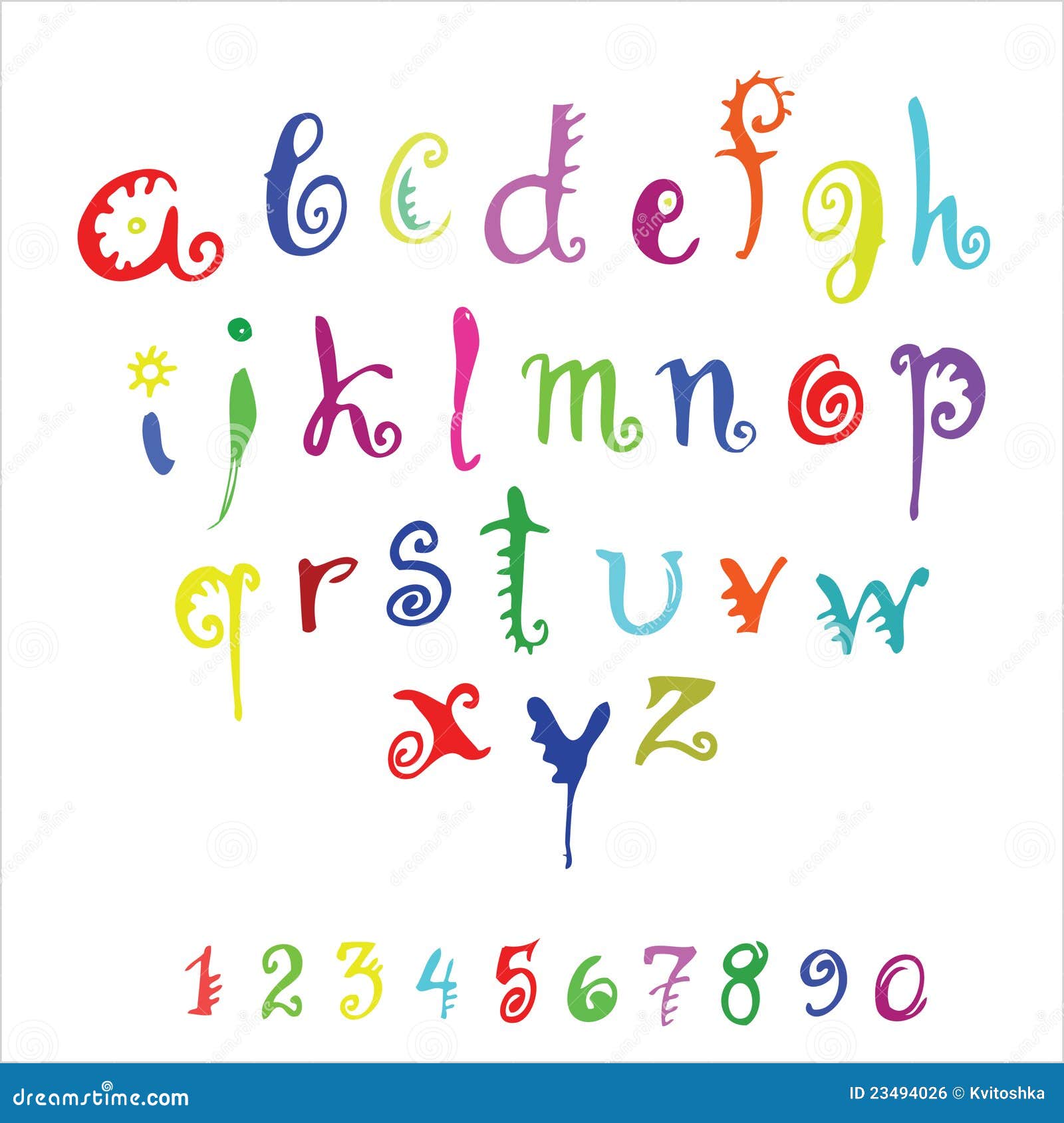 Vector alphabet stock vector. Illustration of color, reading - 23494026