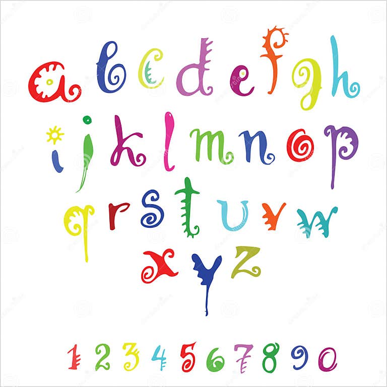 Vector alphabet stock vector. Illustration of color, reading - 23494026