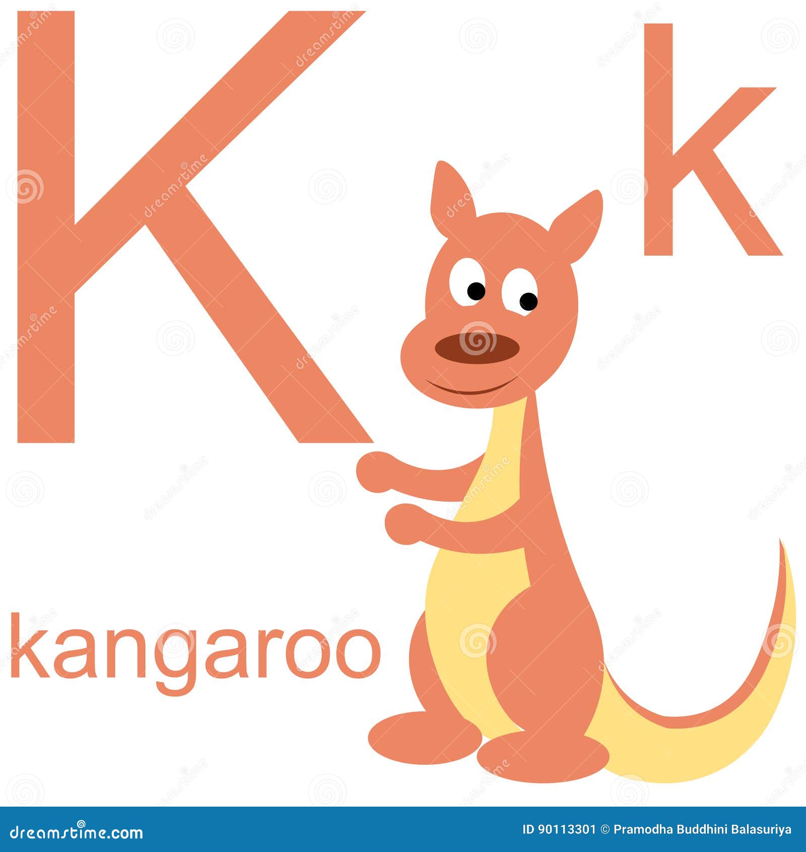 Vector Alphabet with Animals K Stock Vector - Illustration of fictional ...