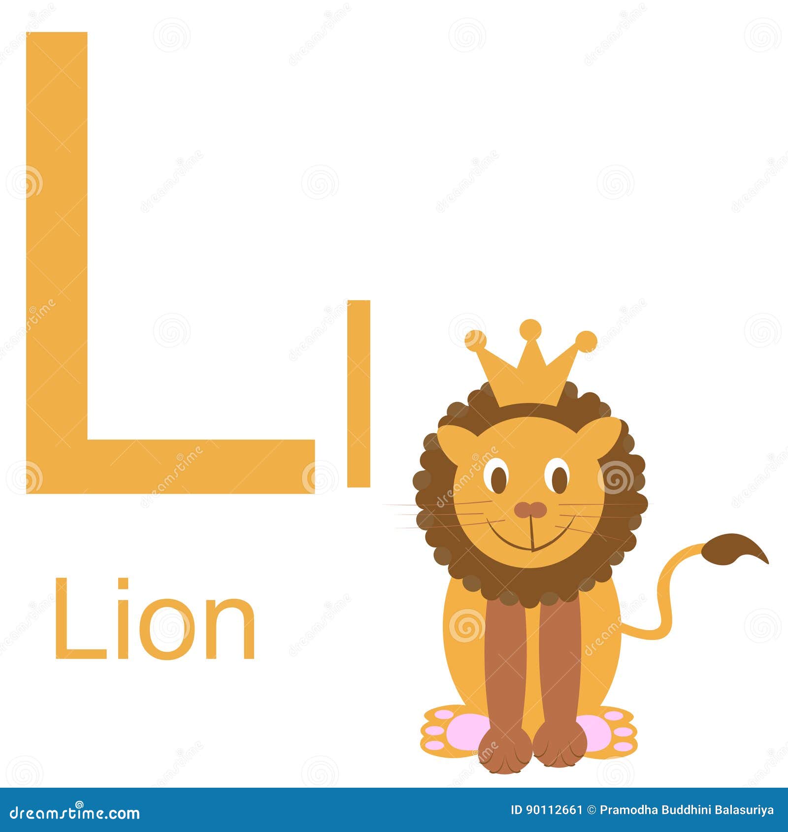 Vector Alphabet with Animals L Stock Vector - Illustration of building ...