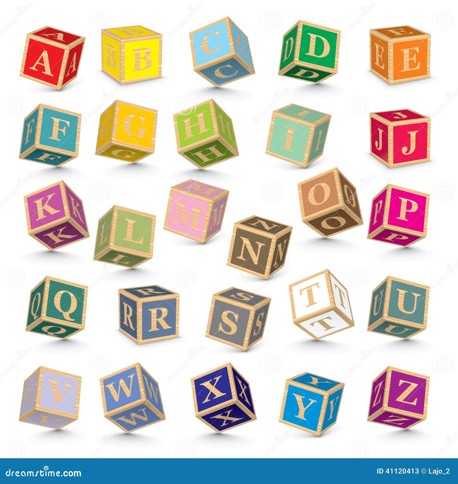 Vector alphabet blocks stock vector. Illustration of child - 41120413