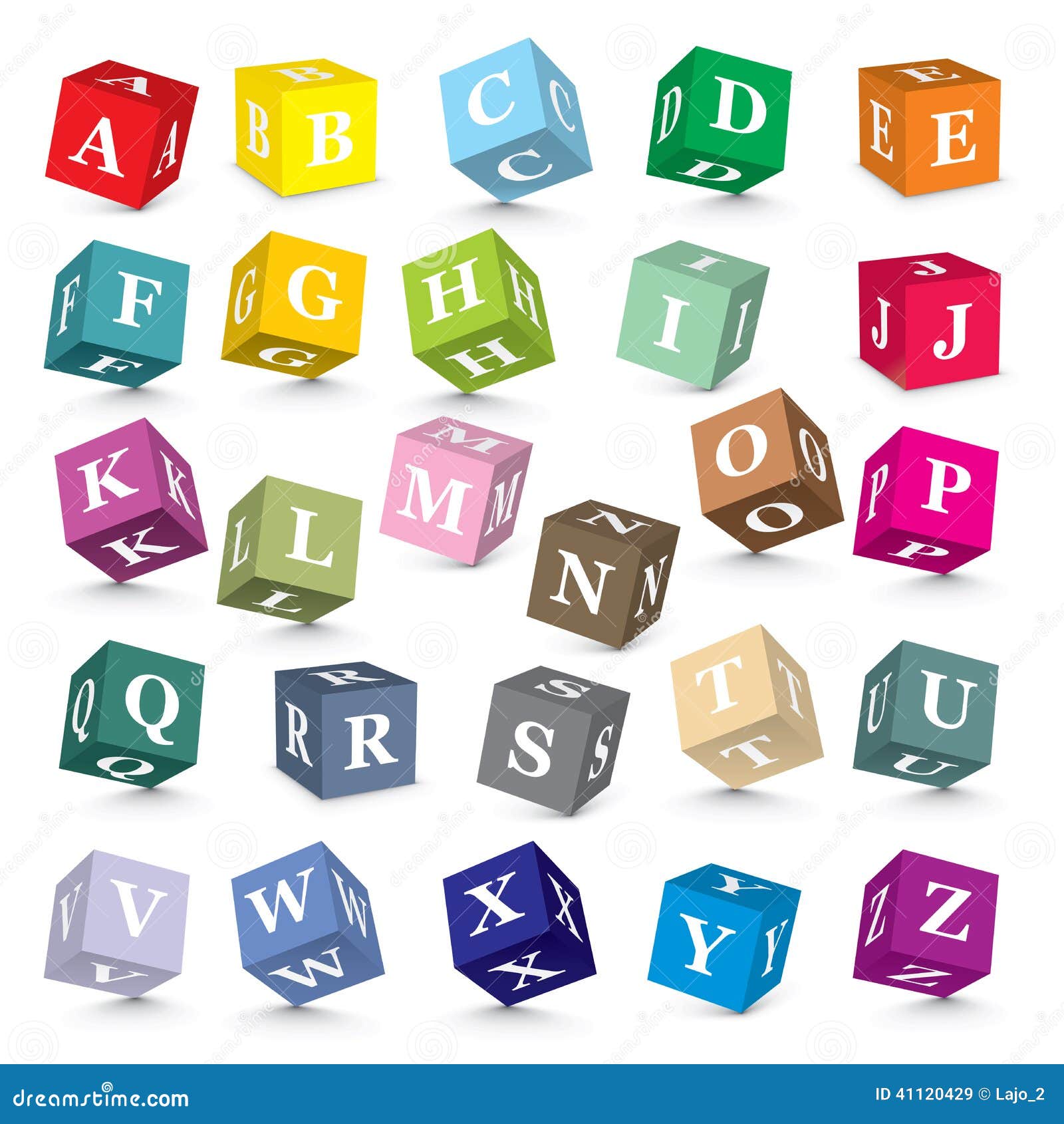 Vector alphabet blocks stock vector. Illustration of letters - 41120429