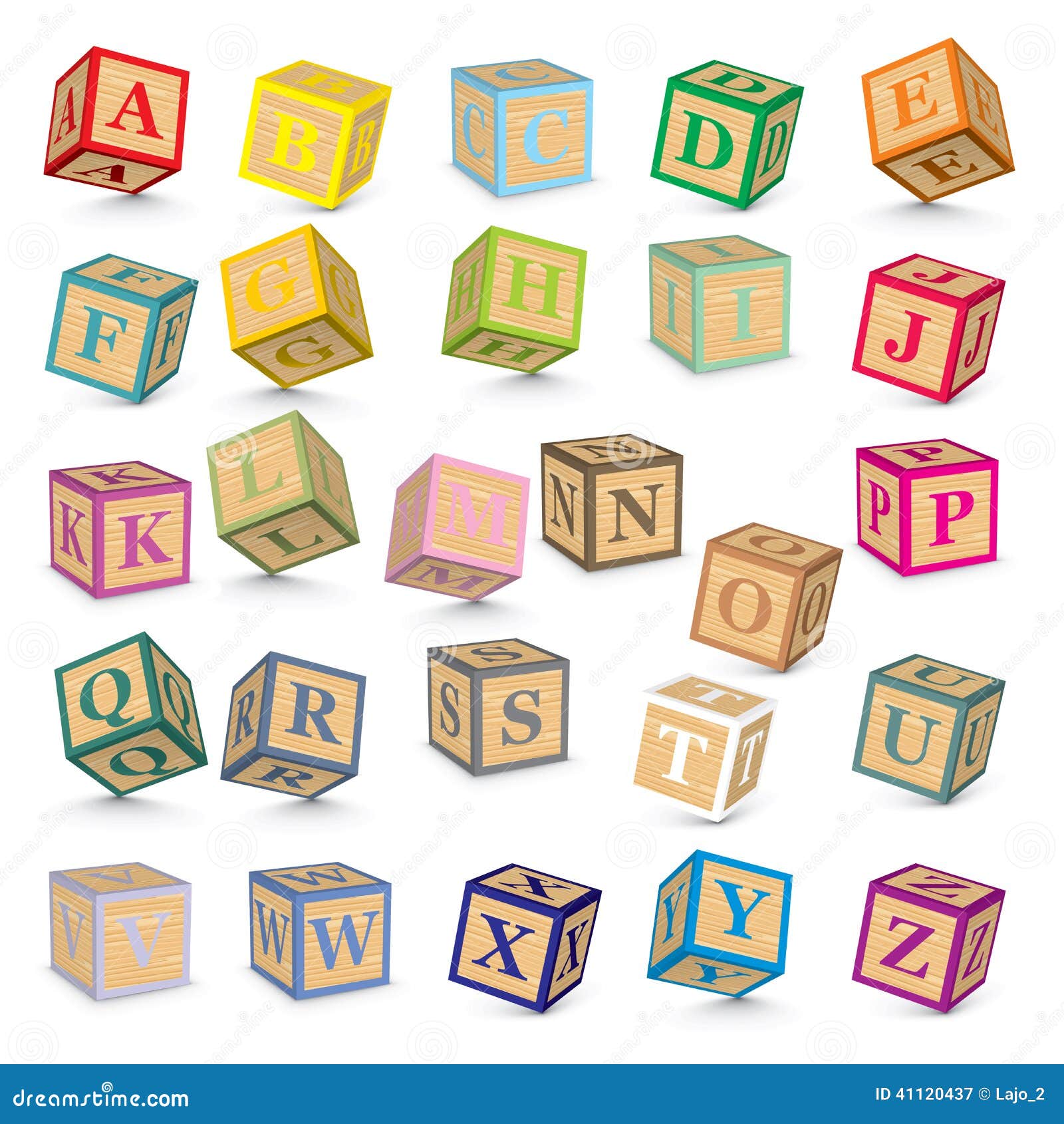 Vector alphabet blocks stock vector. Illustration of healthy - 41120437