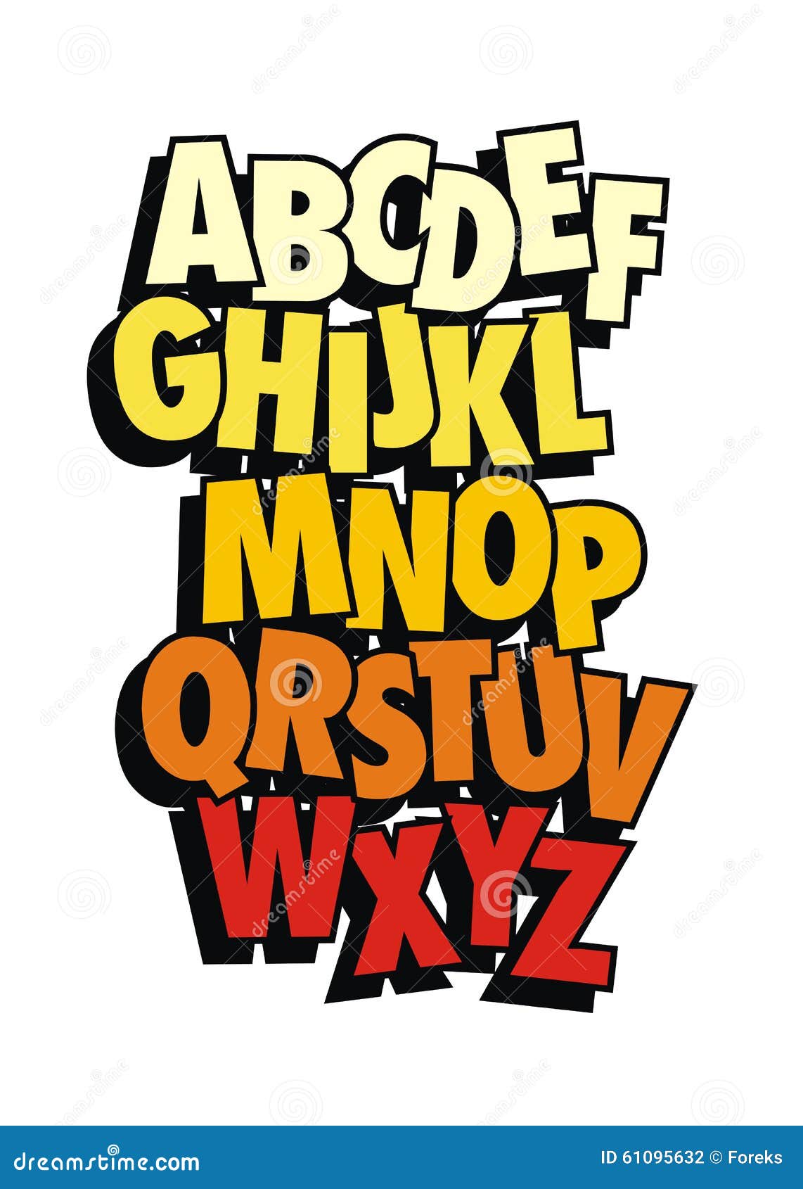 Vector Alphabet. Comic Style Font Stock Vector - Illustration of modern ...