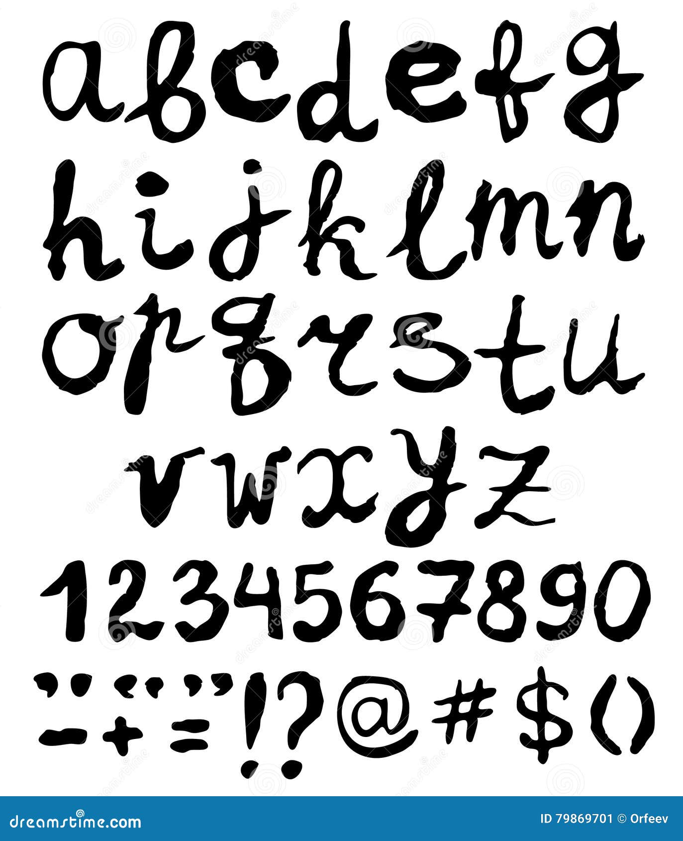 Vector alphabet stock vector. Illustration of paint, alphabet - 79869701