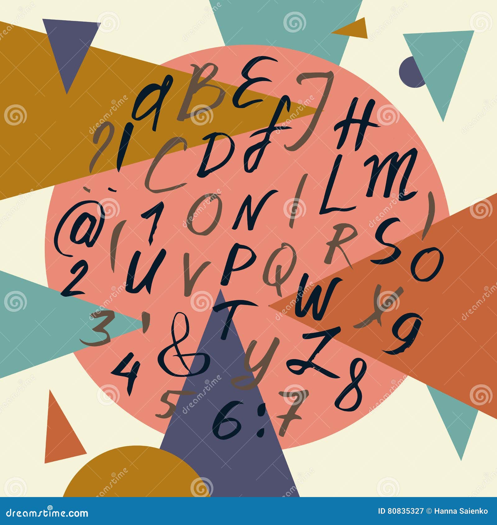 Vector Alphabet. Hand Drawn Calligraphy Letters. Vector Letters and ...