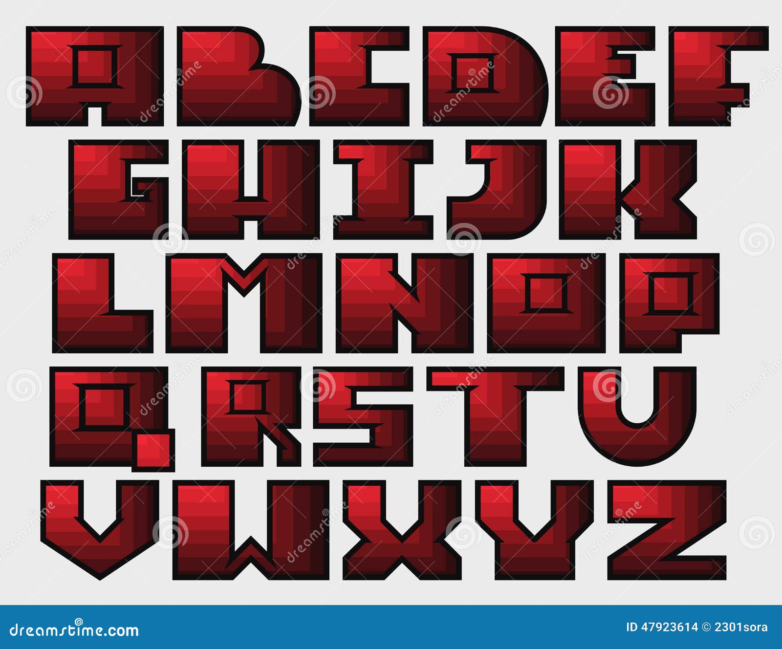 Vector Alphabet Letters stock vector. Illustration of figure - 47923614