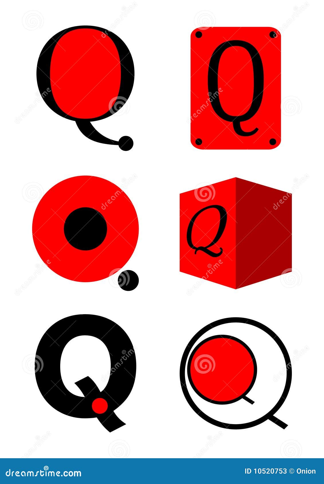 Vector Alphabet Q Logos and Icons Stock Vector - Illustration of basic ...