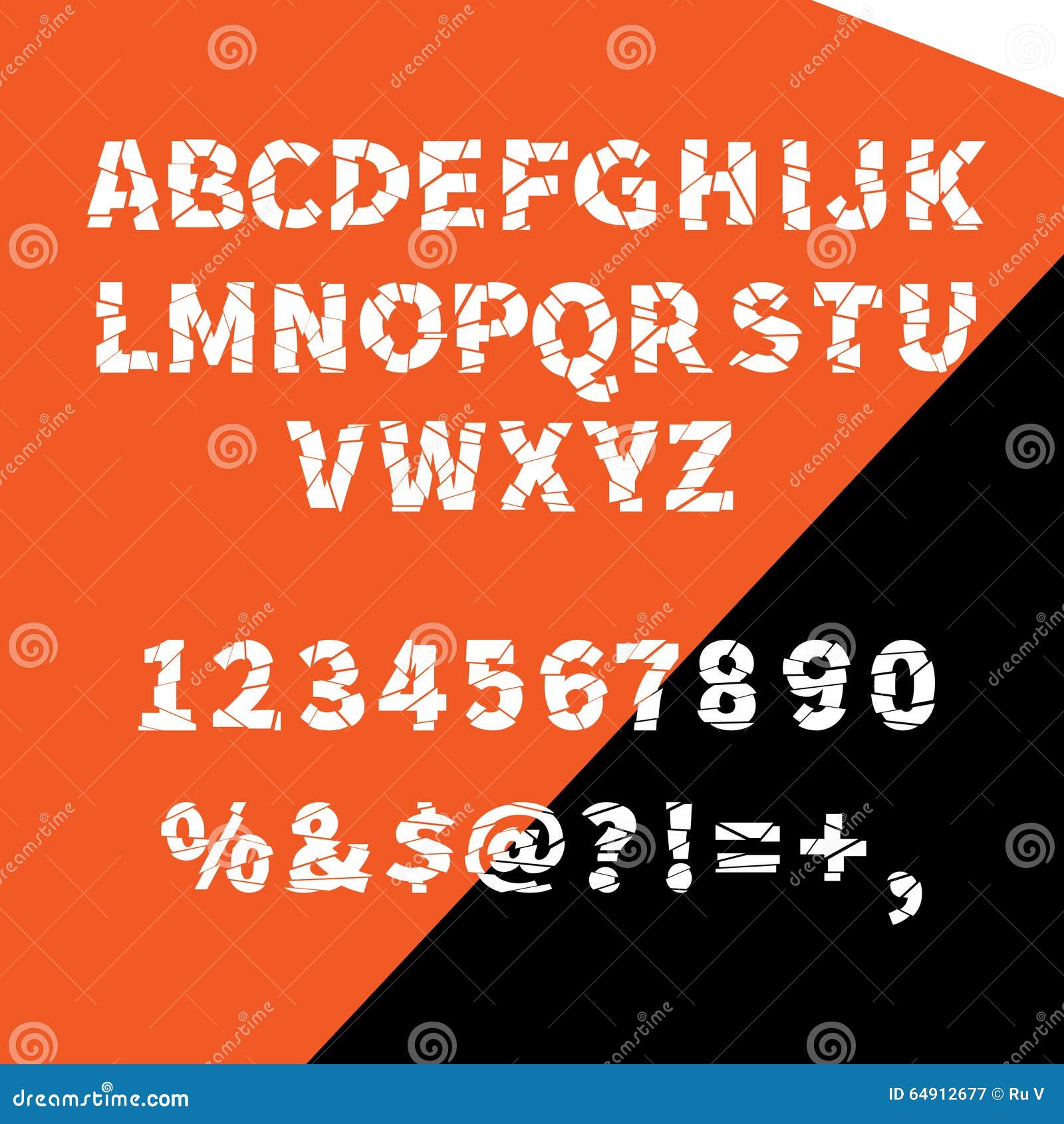 Vector Alphabet Ragged Flat for Creative Use Stock Vector ...