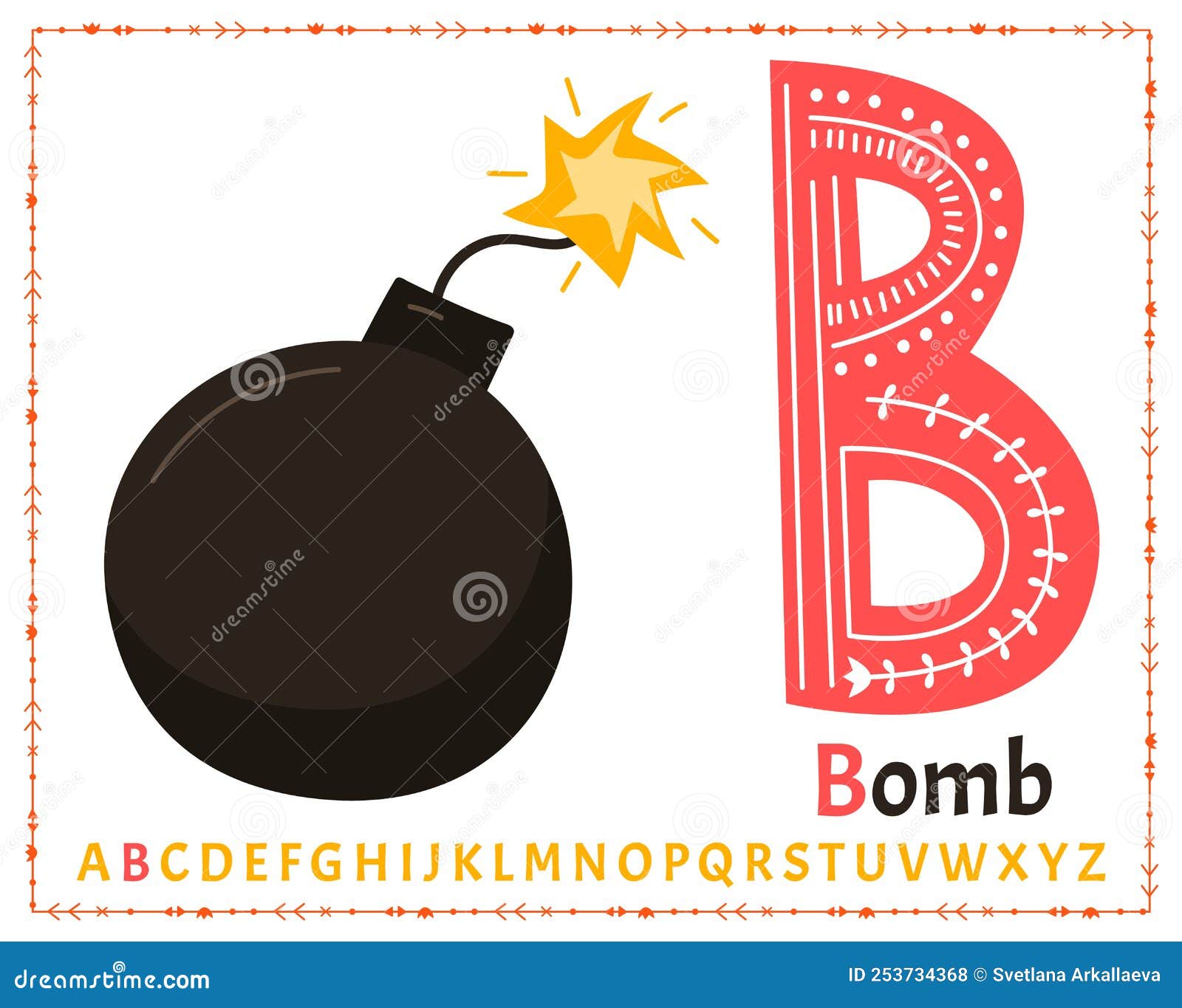 Vector Alphabet on Sea Pirate S Theme. Letter B Stock Vector ...