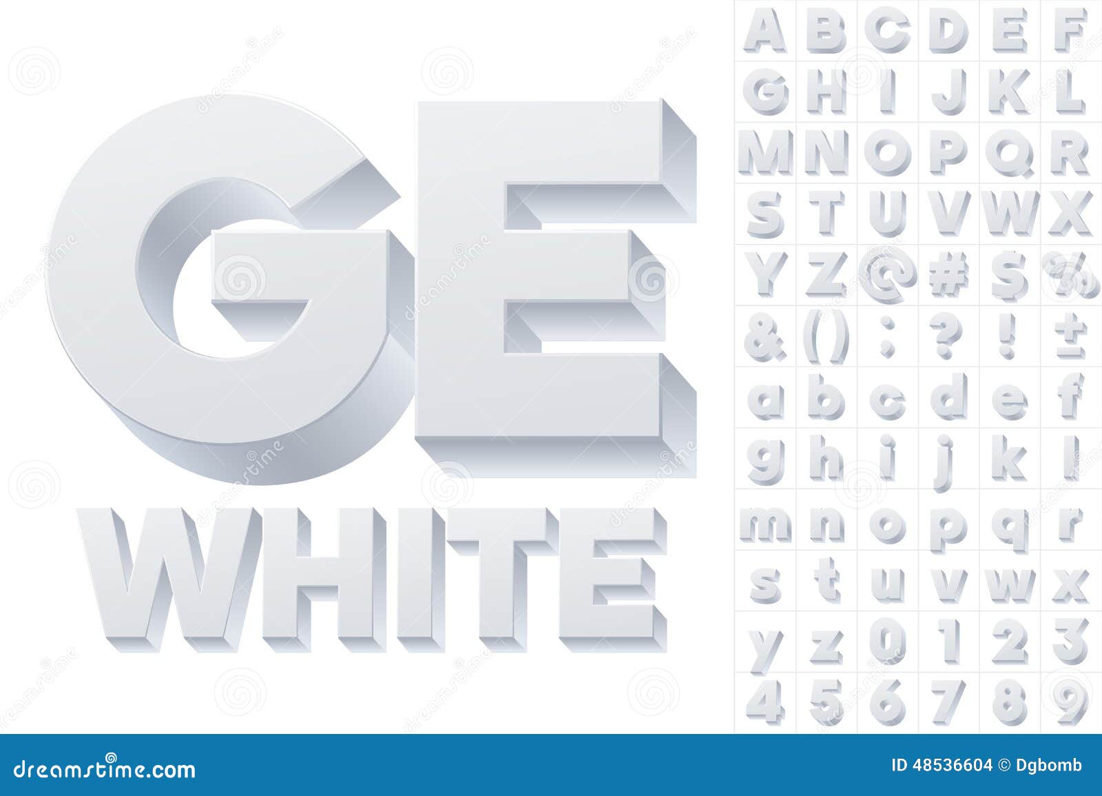 Vector Alphabet of Simple 3d Letters Stock Vector - Illustration of ...