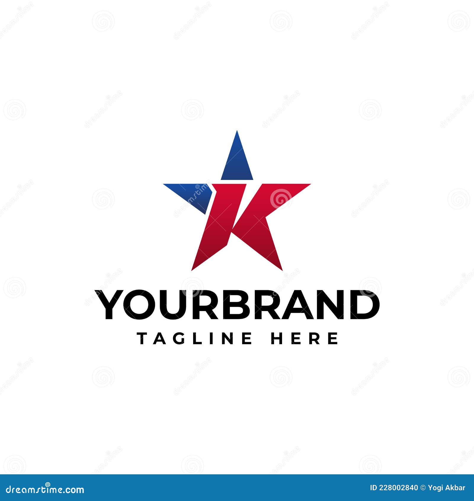 Vector Alphabet Symbol with Star Element, Accompanied by Letter K. Star ...