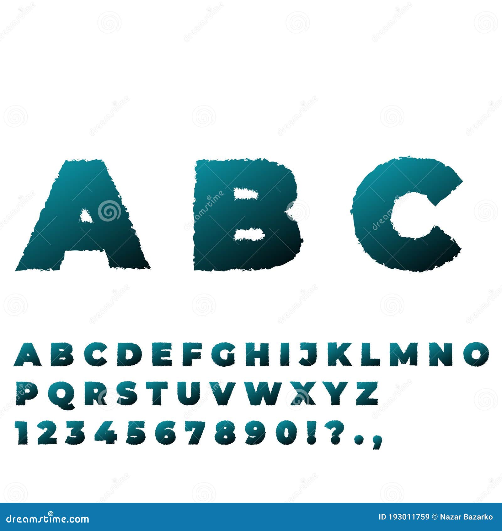 Vector Alphabet. Template for Design Projects. Stock Illustration Stock ...