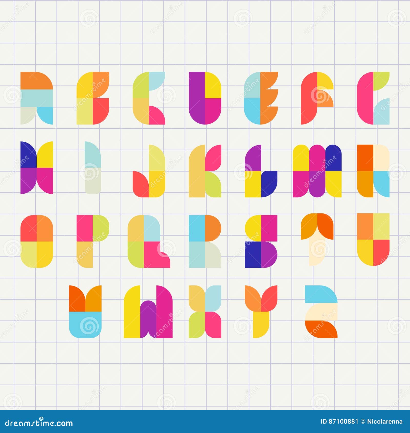 Vector Alphabet stock vector. Illustration of lettering - 87100881