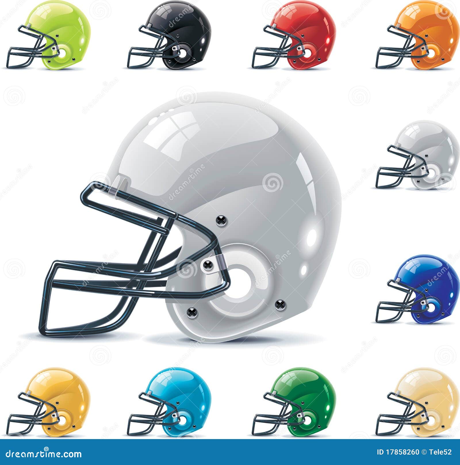 Vector American Football / Gridiron Icon Set. Part Stock Vector ...