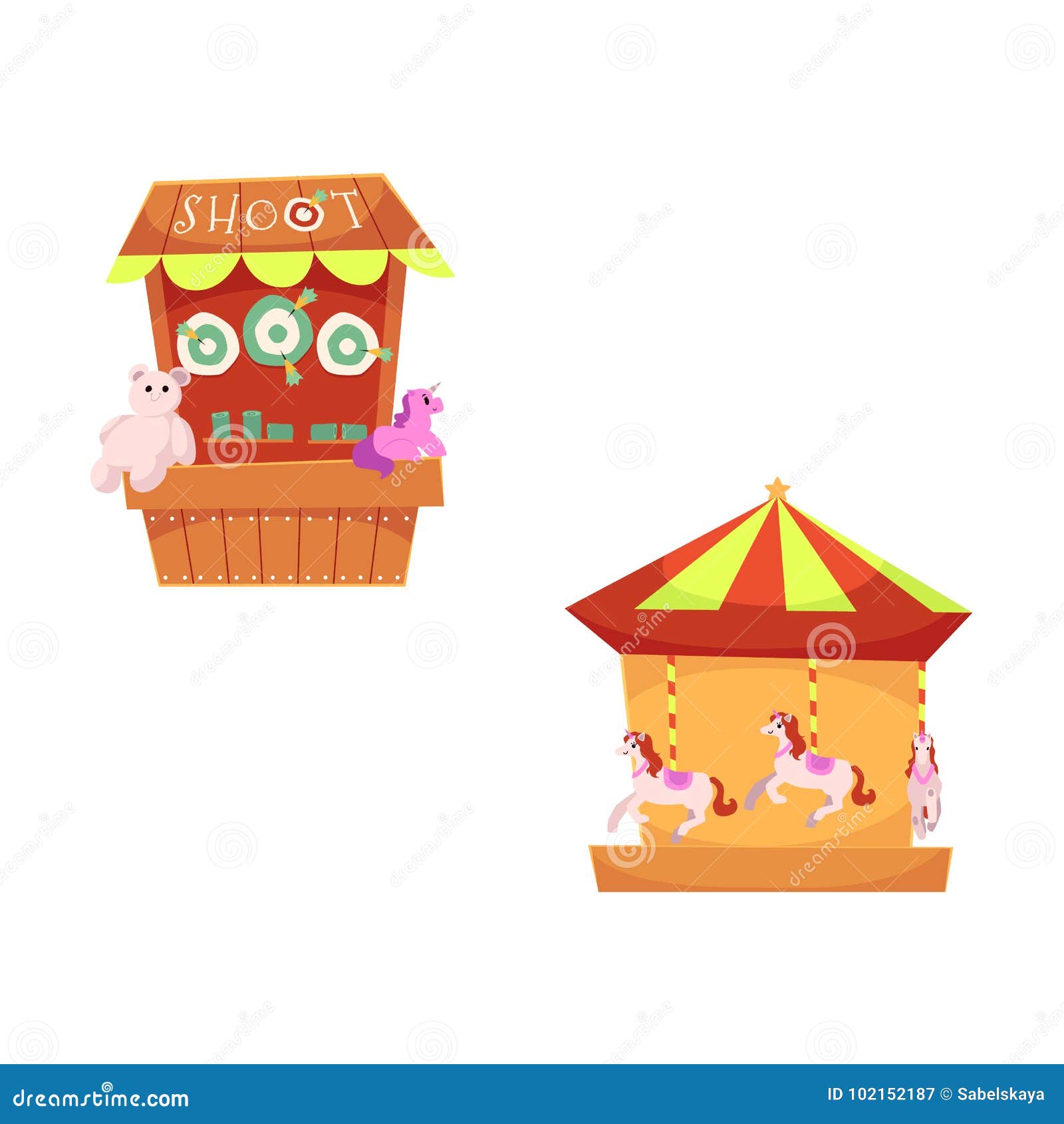 Vector Amusement Park Objects Icon Set Stock Vector - Illustration of ... Vector Amusement Park Objects Icon Set Stock Vector - Illustration of ...