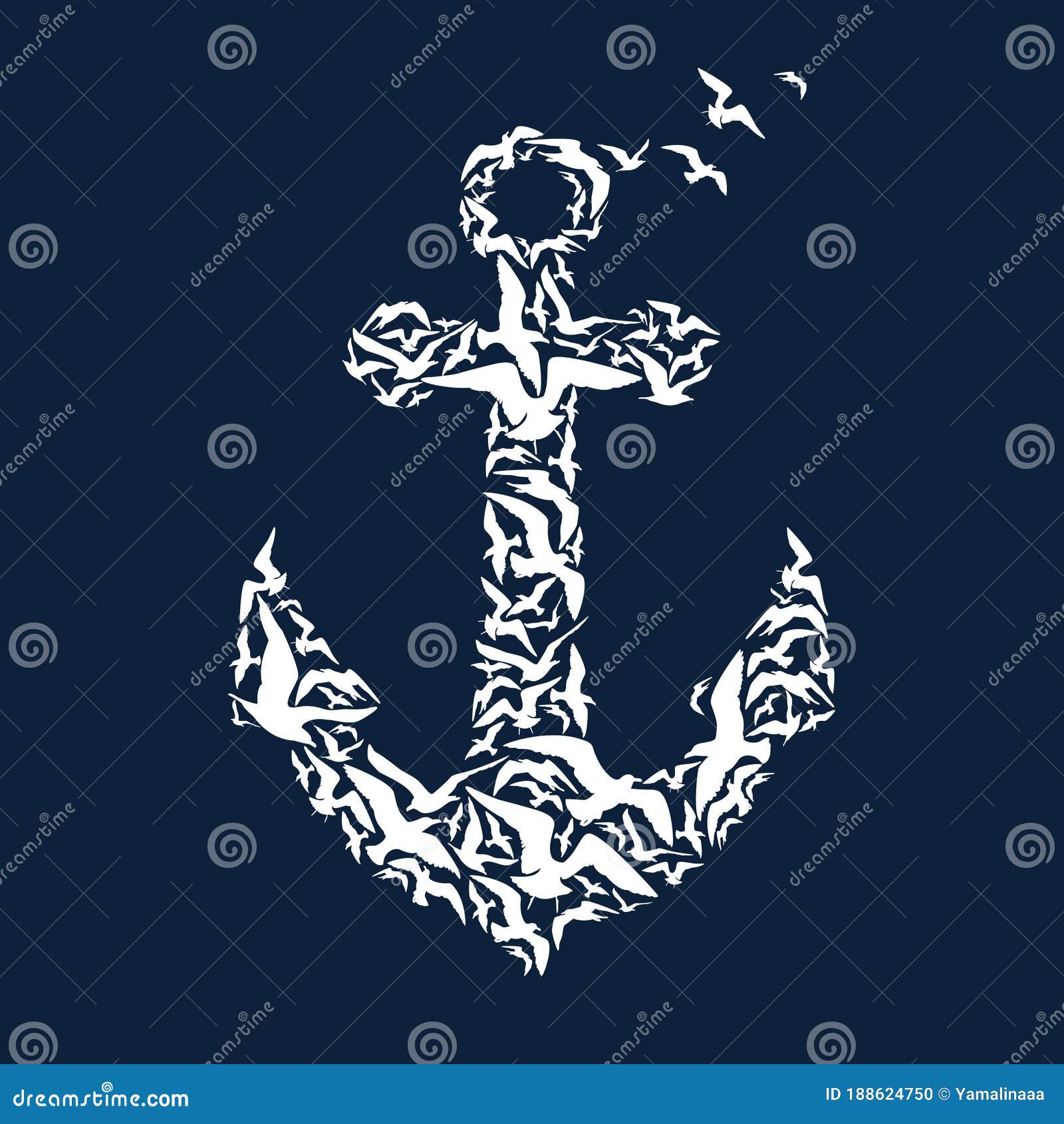 Winged Anchor Symbol Royalty-Free Illustration | CartoonDealer.com ...