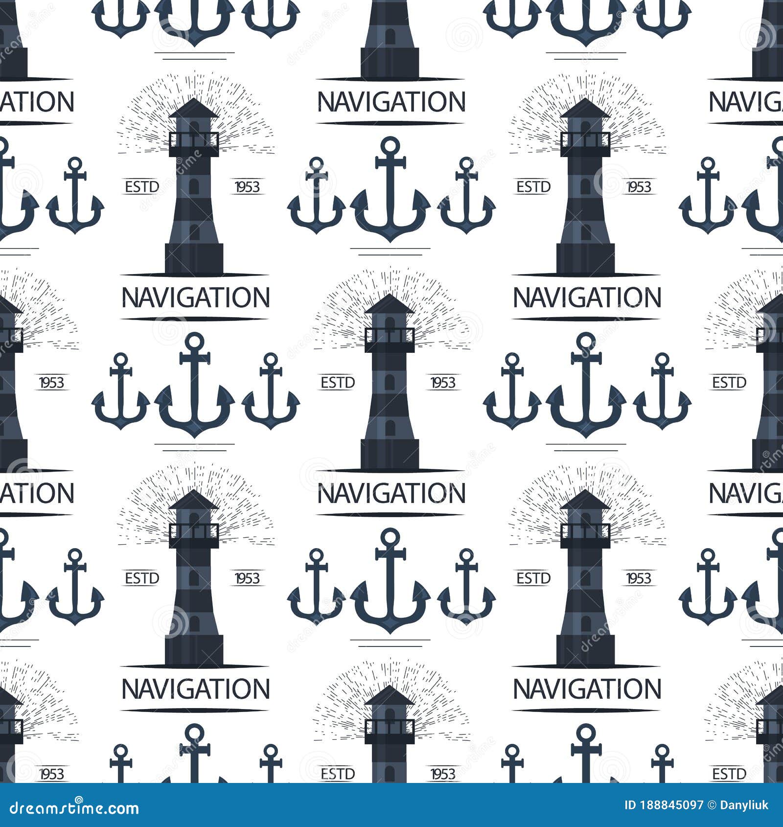 Vector anchor pattern stock vector. Illustration of abstract - 188845097