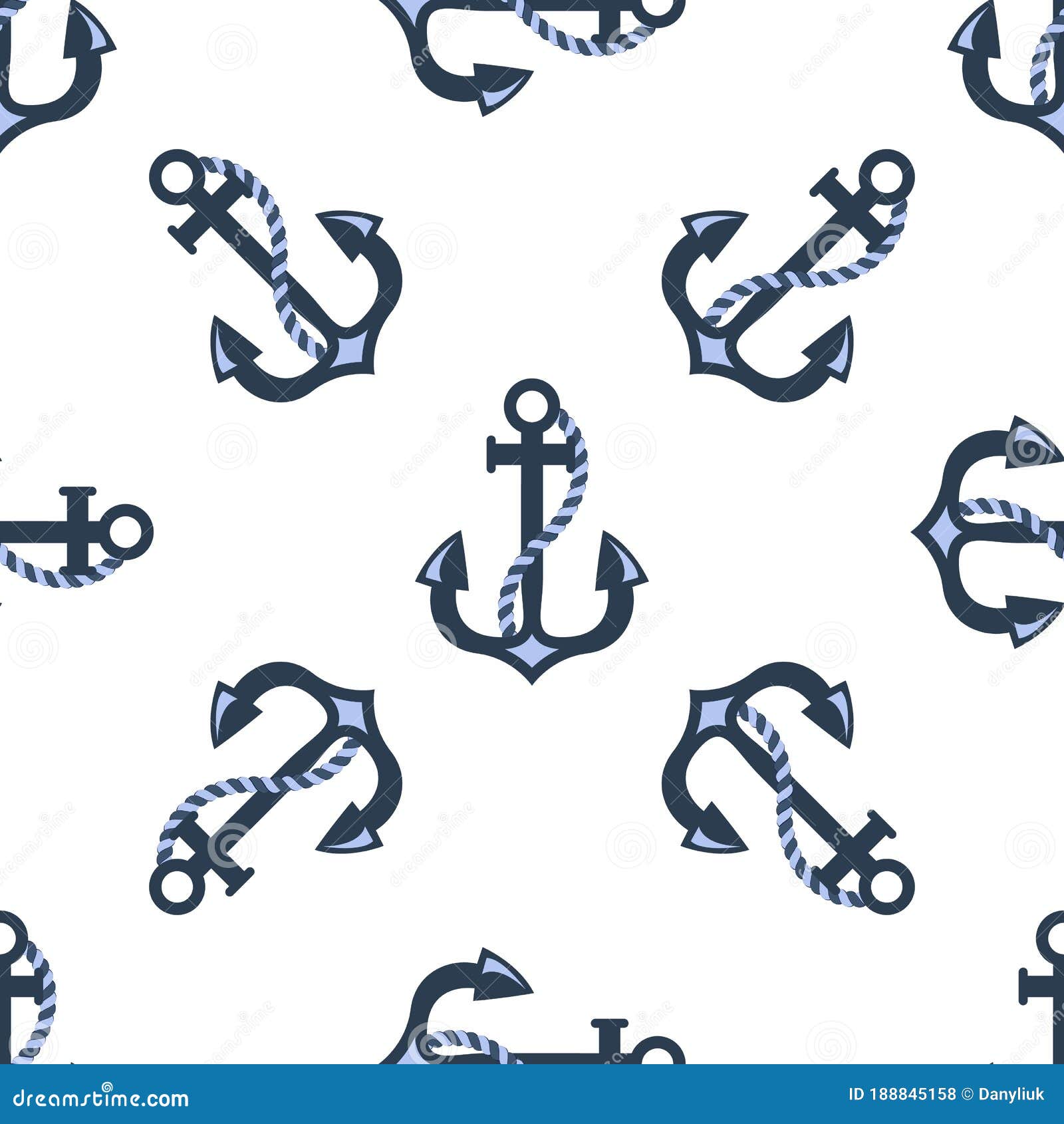 Vector anchor pattern stock vector. Illustration of paper - 188845158