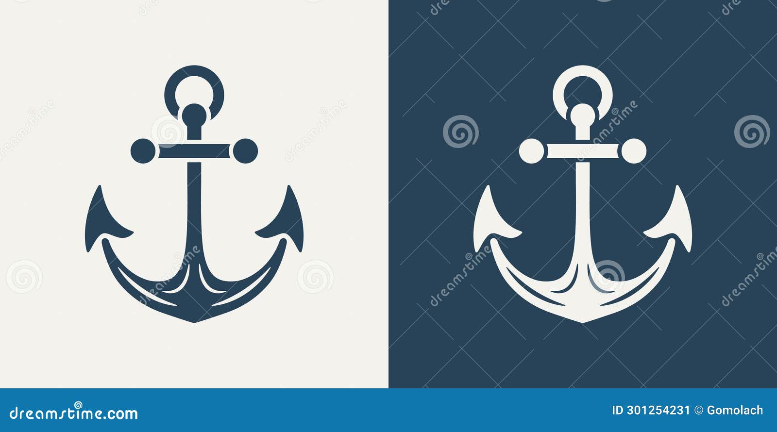Vector Anchors. Anchor Silhouette Icon Set. Anchor With Outline. Anchor ...