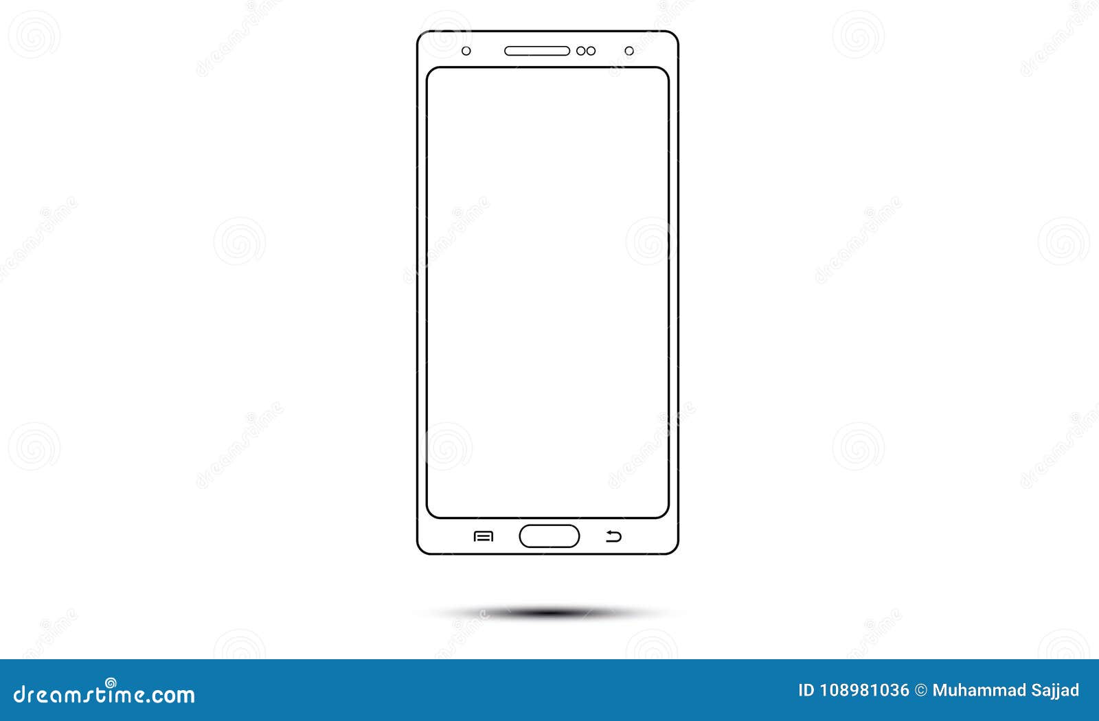 Vector Android Mobile Phone Touch Screen Illustration Stock Vector ...