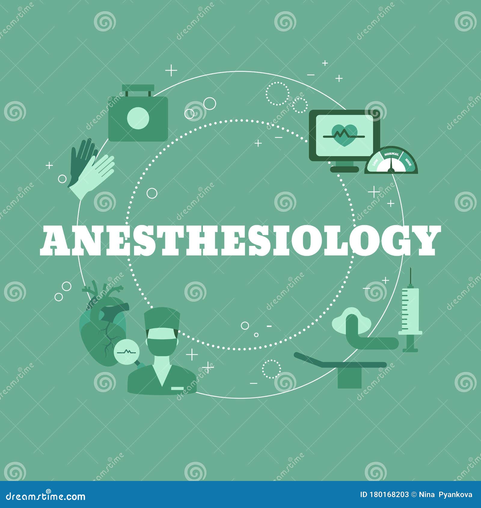 Vector Anesthesiology Concept Stock Vector - Illustration of medicine ...