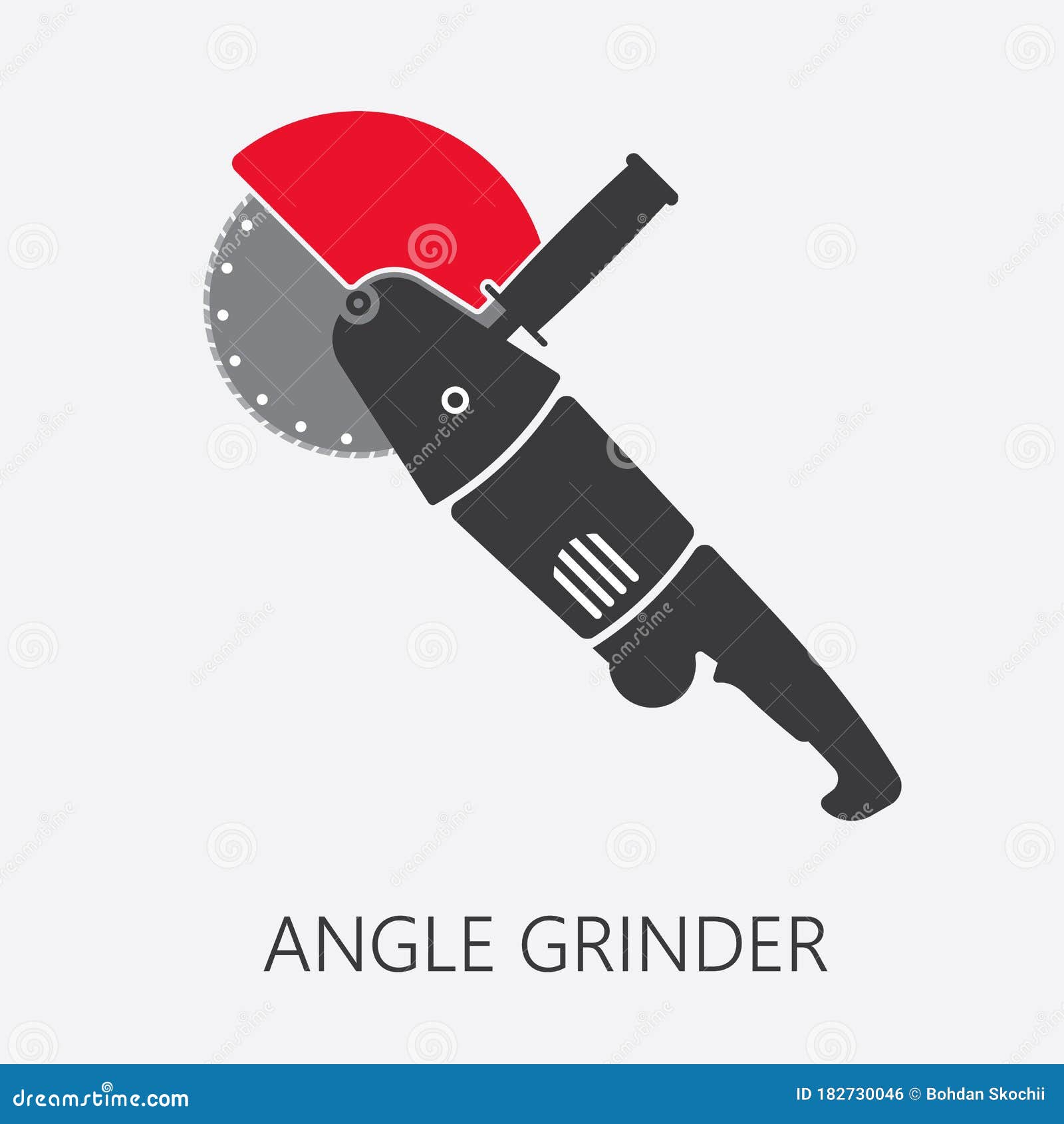 Vector angle grinder icon. stock vector. Illustration of circle - 182730046