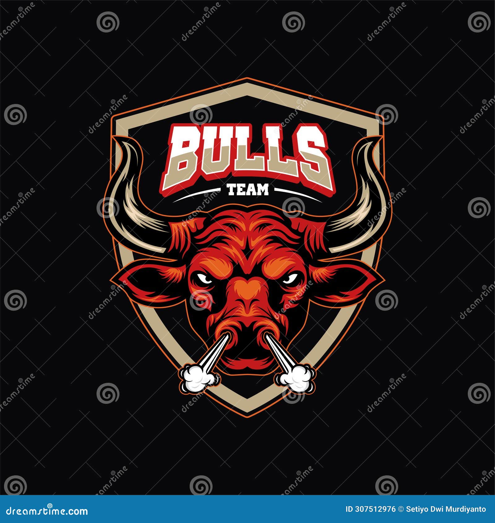Vector Angry Bulls Esports Logo Stock Vector - Illustration of wild ...