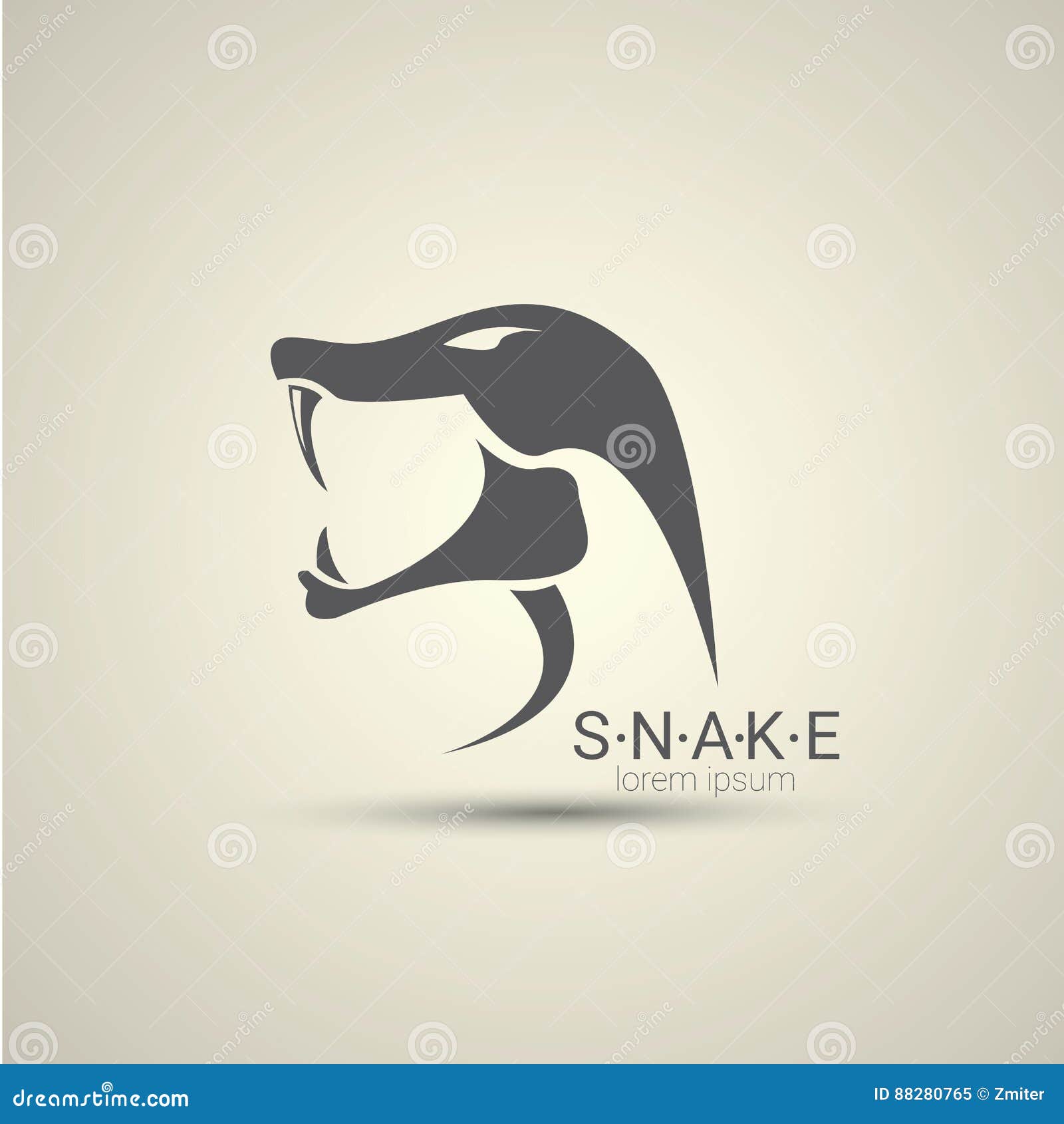 Vector Angry Dangerous Snake Logo Design Stock Vector - Illustration of ...