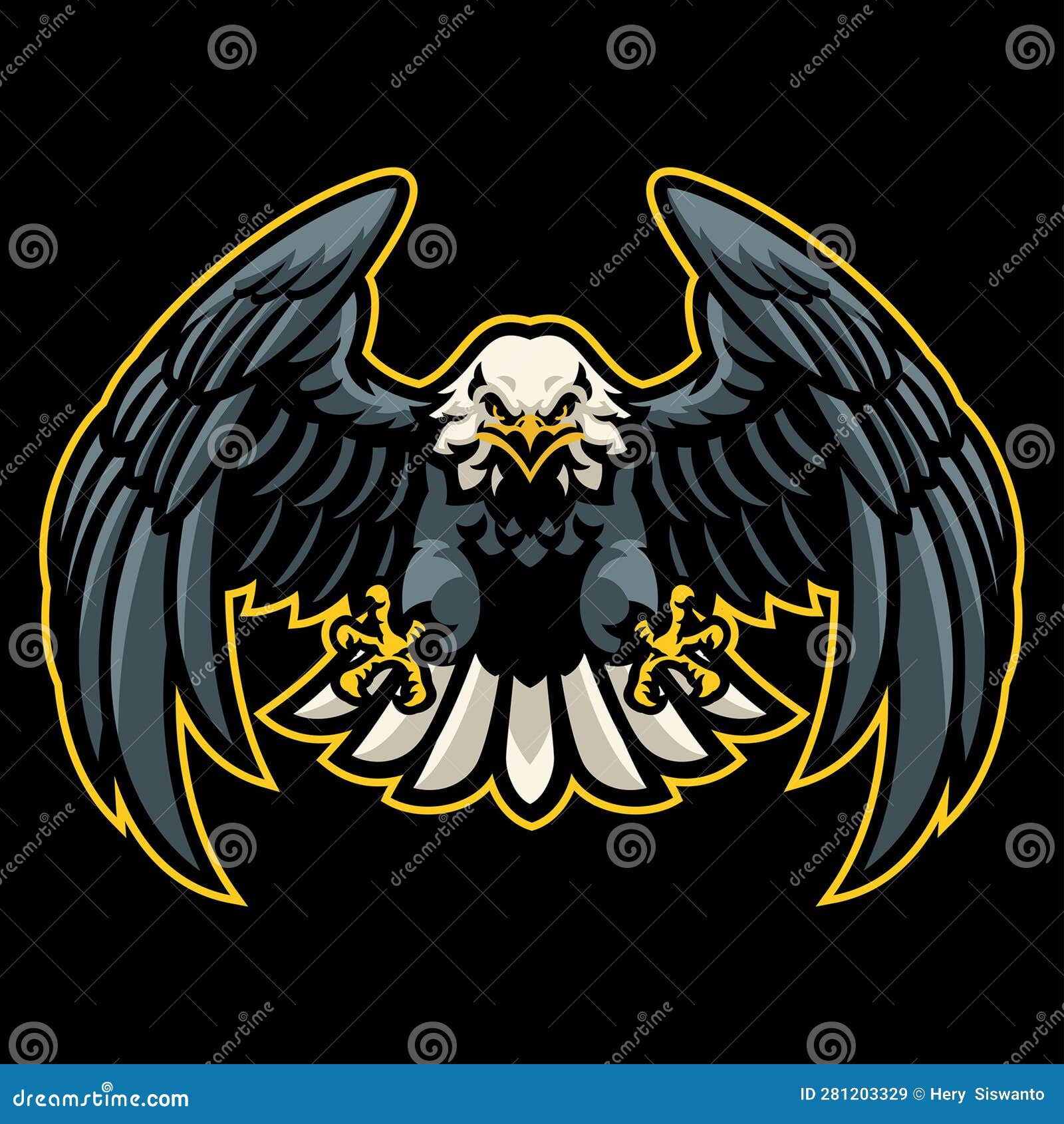 Vector of Angry Eagle Mascot Design Stock Vector - Illustration of ...