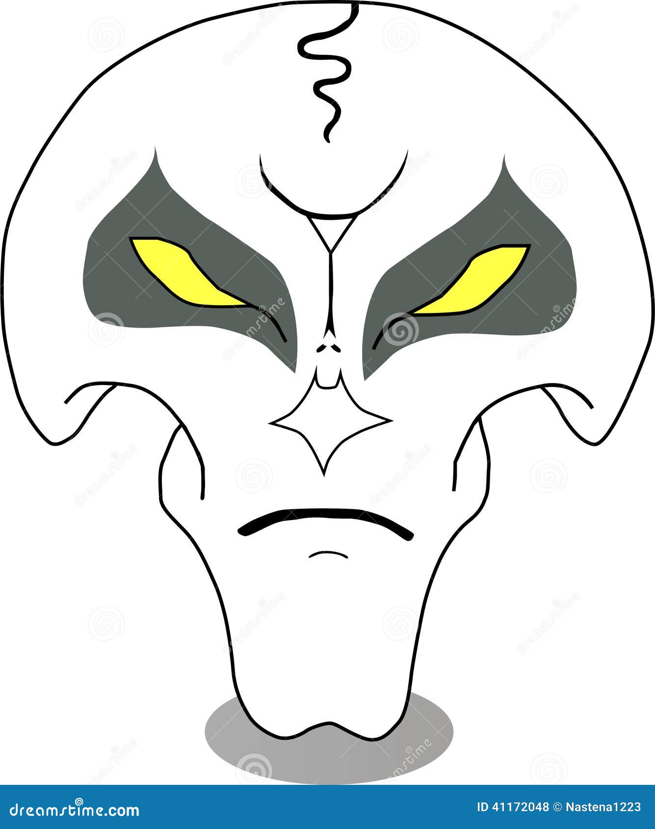 Vector angry face, skull stock vector. Illustration of sign - 41172048