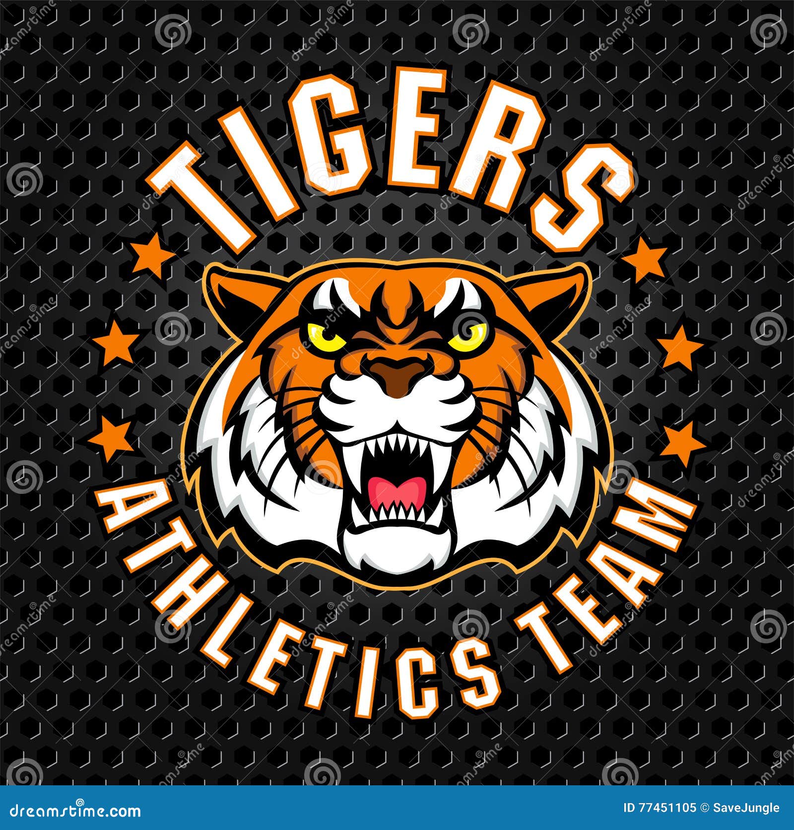 Vector Angry Tiger Sport Emblem Stock Vector - Illustration of orange ...