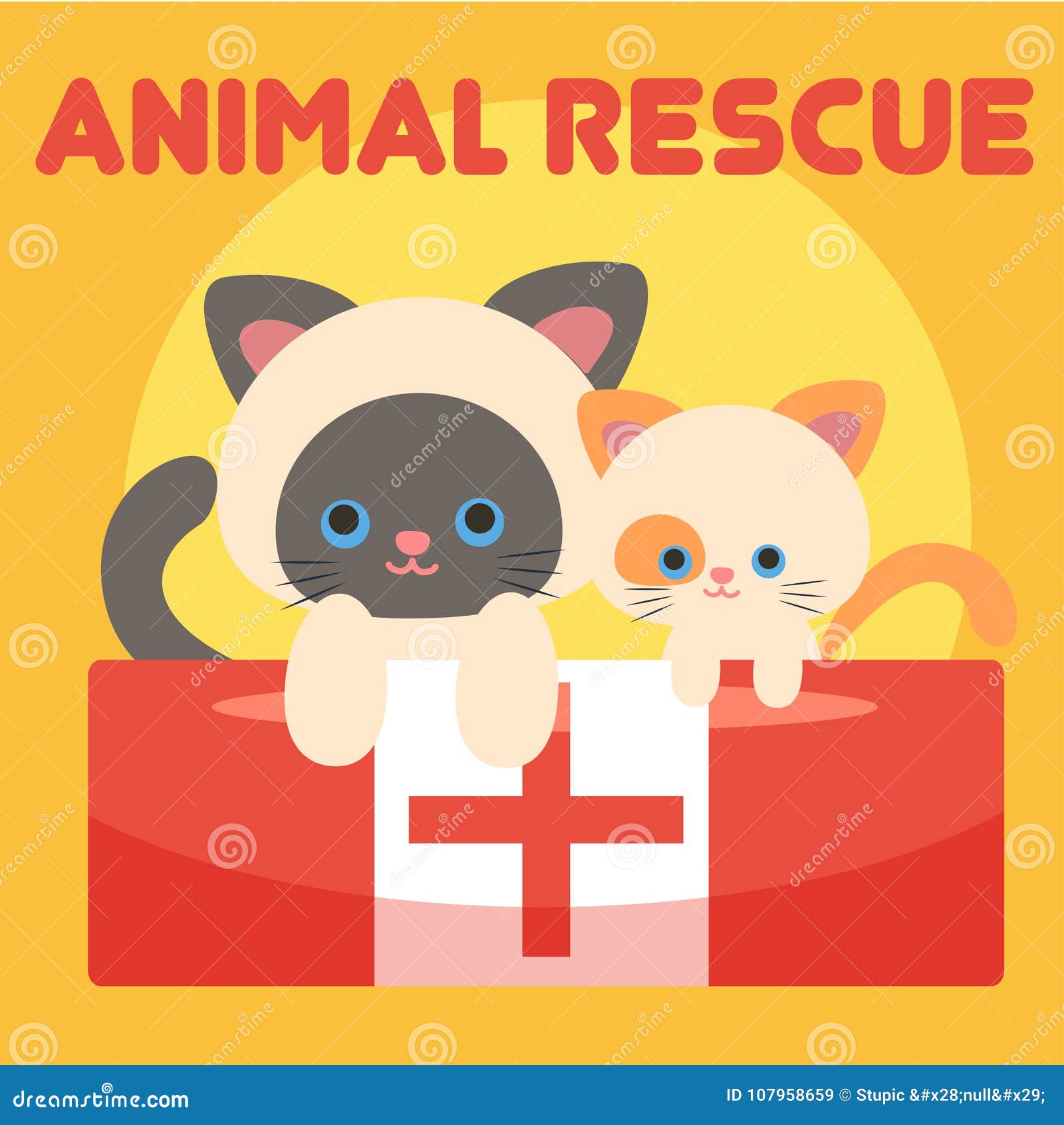 Vector Animal Art Logo Del Ejemplo Del Rescate Stock de ilustración ...