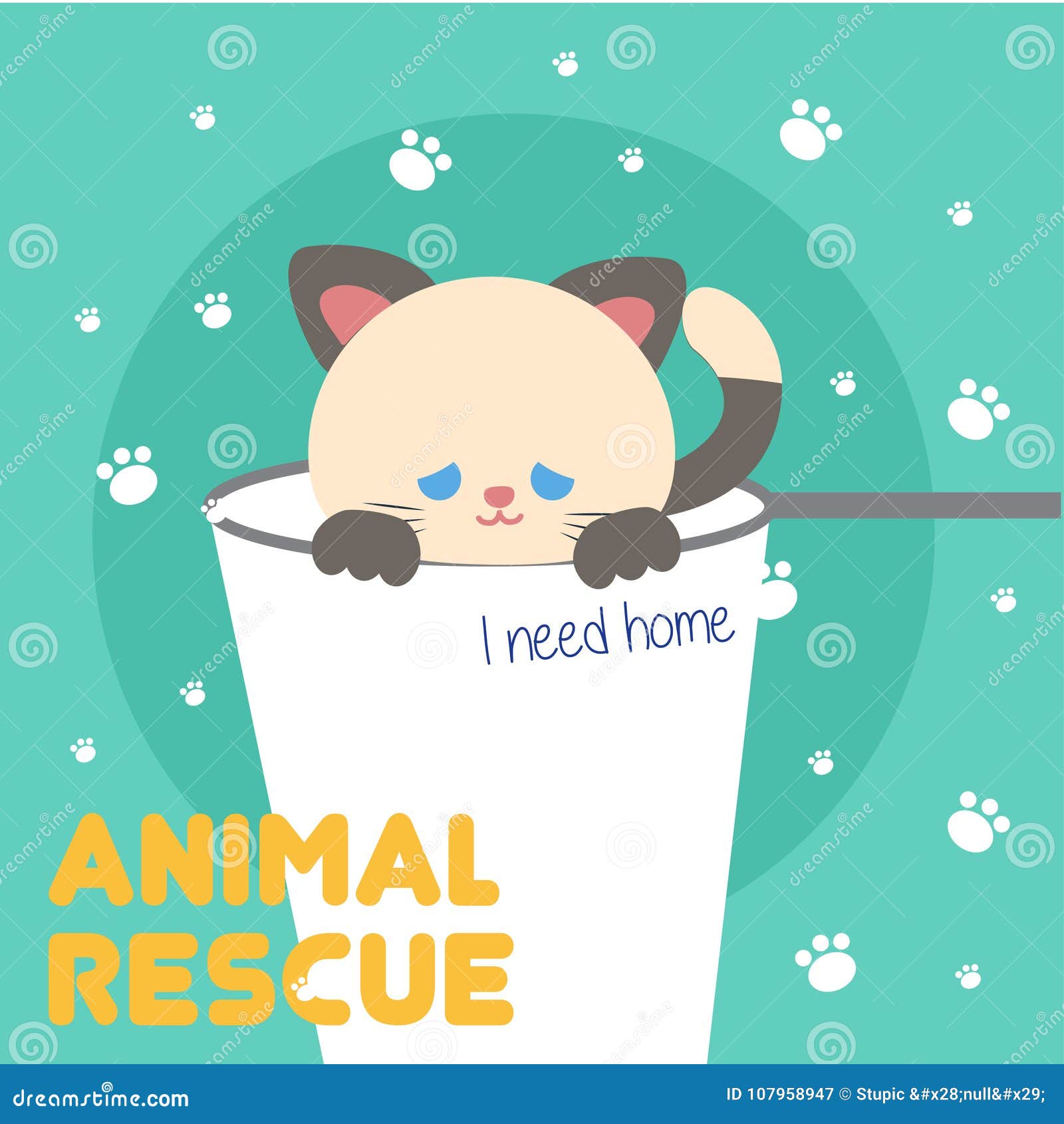 Vector Animal Art Logo Del Ejemplo Del Rescate Stock de ilustración ...