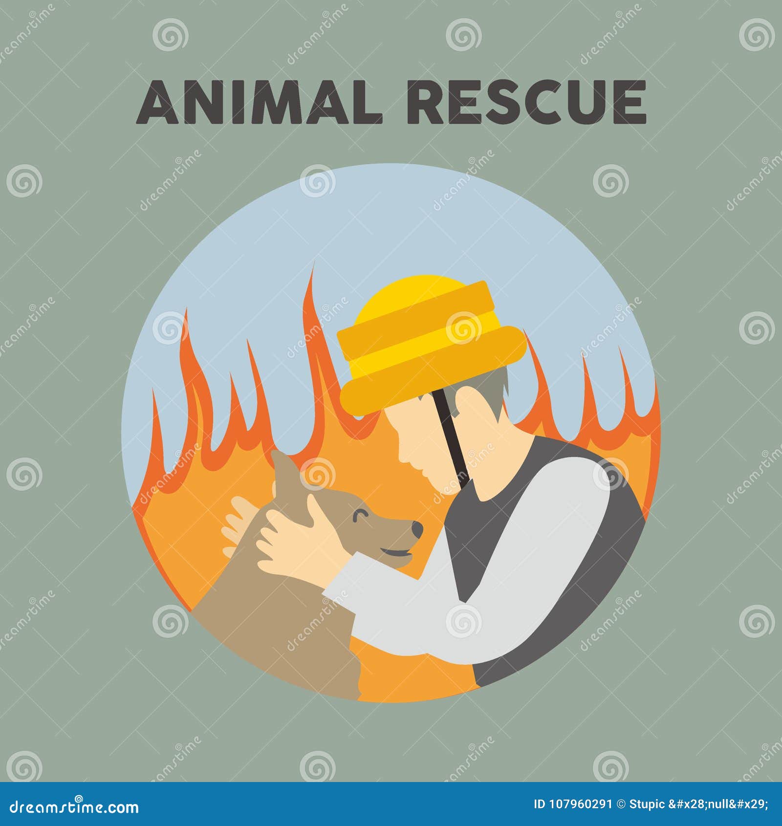 Vector Animal Art Logo Del Ejemplo Del Rescate Stock de ilustración ...