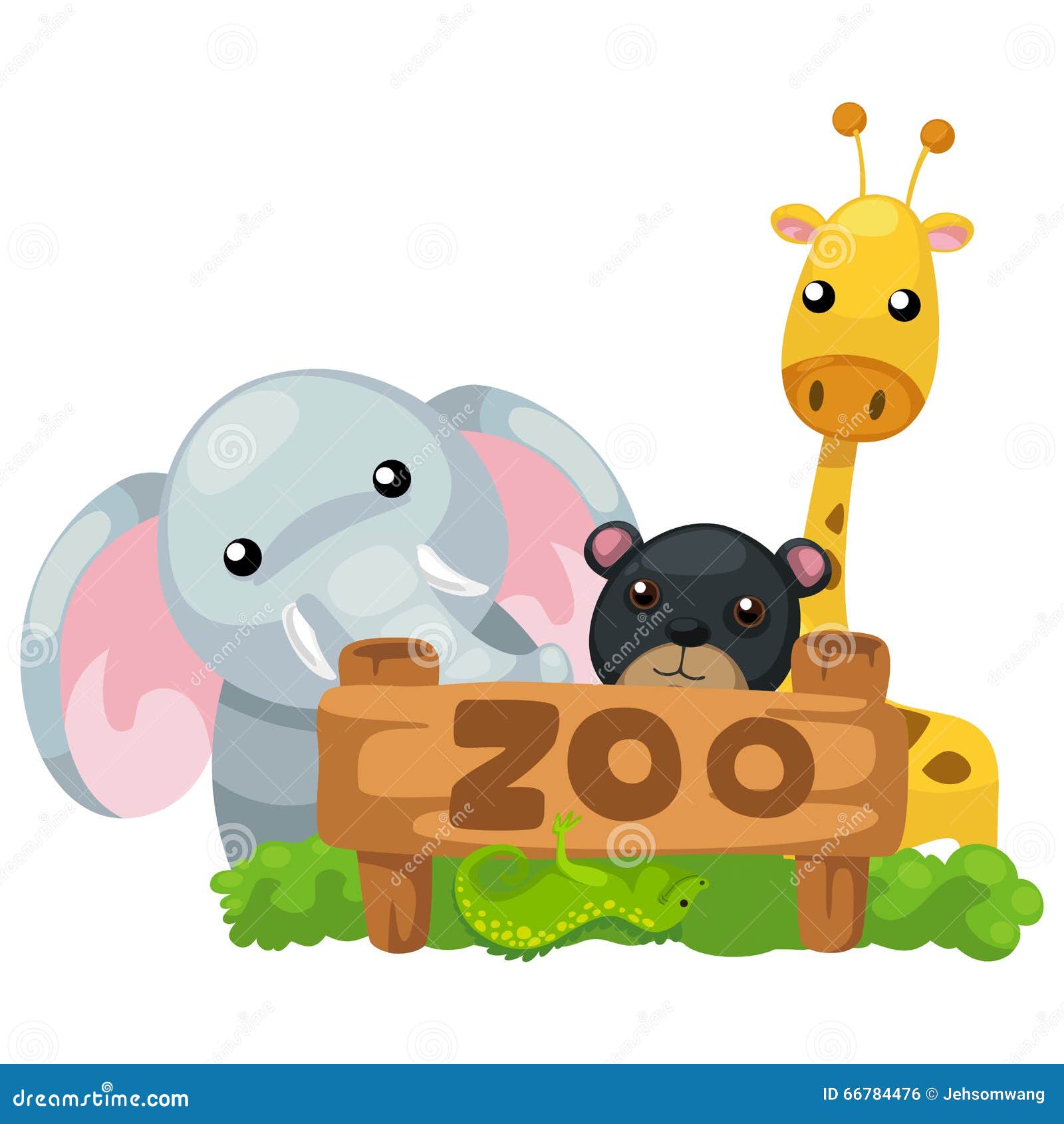 Vector Animal Del Parque Zoológico Ilustración del Vector - Ilustración ...