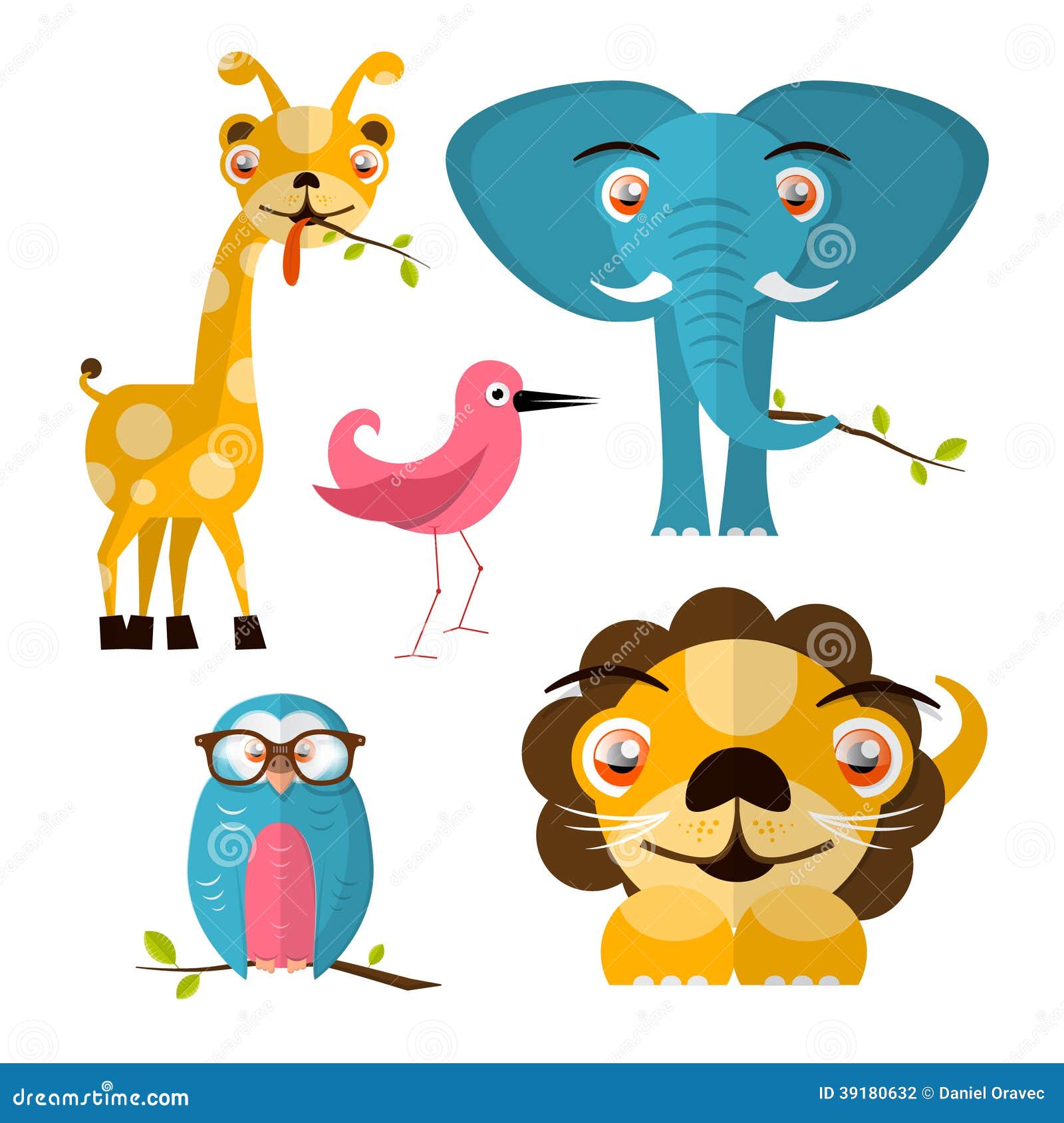 Vector Animals Illustration Stock Vector - Illustration of paper, doll ...