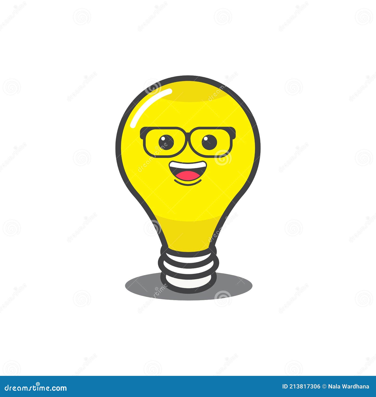 Vector Animation Icon Lamp Cartoon with Glass Stock Vector ...