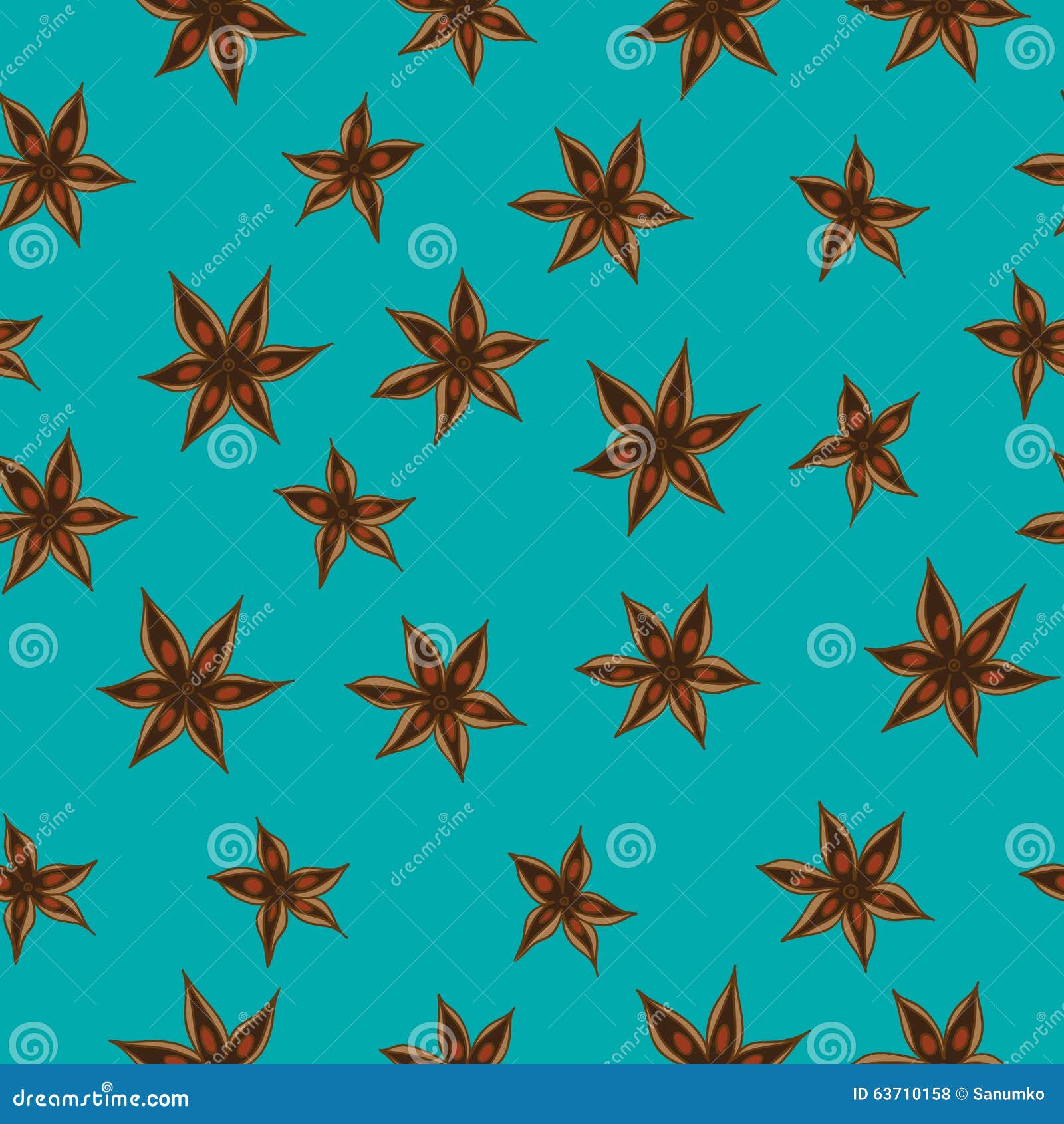 Vector anise pattern stock vector. Illustration of surface - 63710158