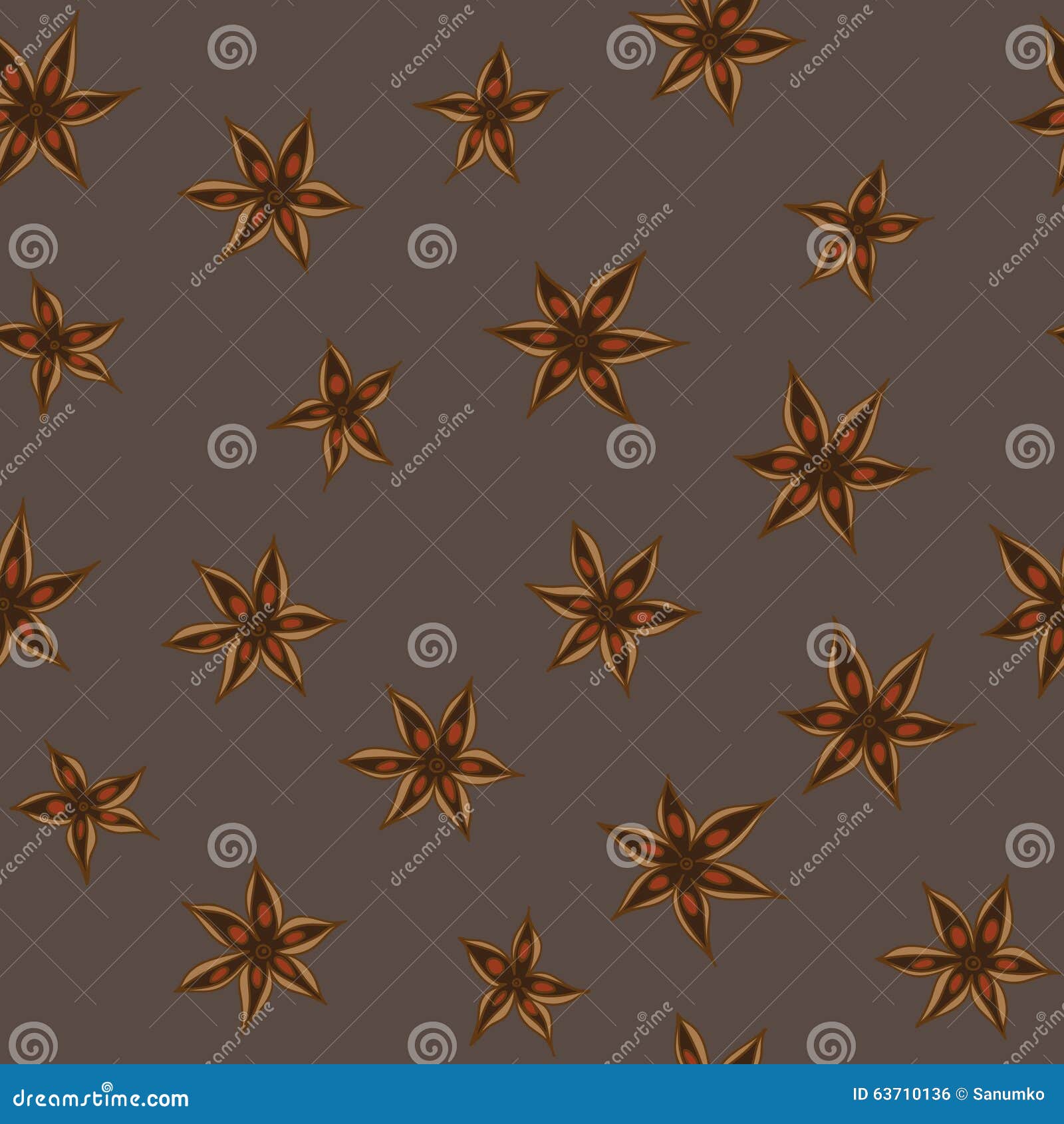 Vector anise pattern stock vector. Illustration of napkin - 63710136