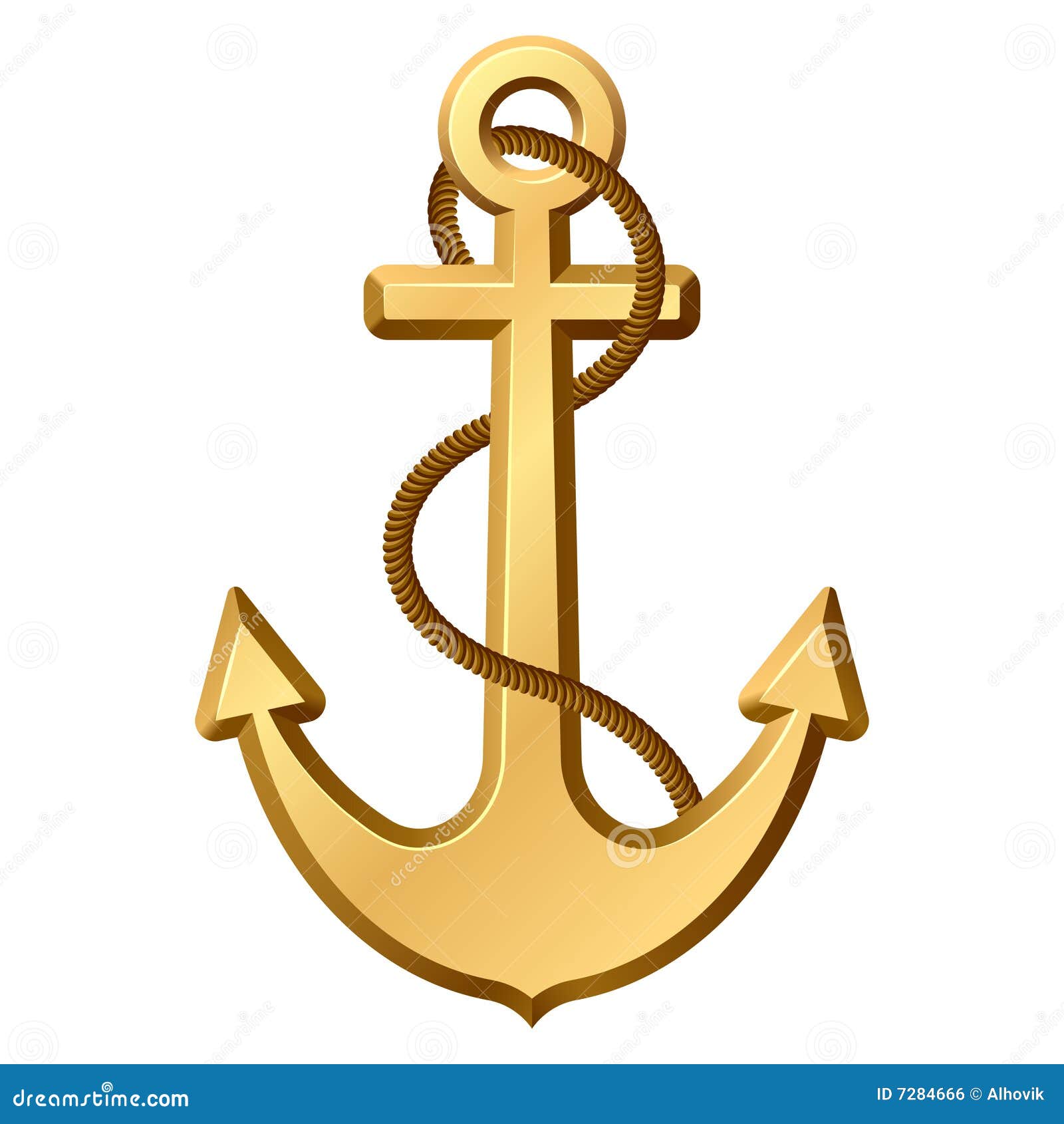 Vector anker vector illustratie. Illustration of voorwerp - 7284666