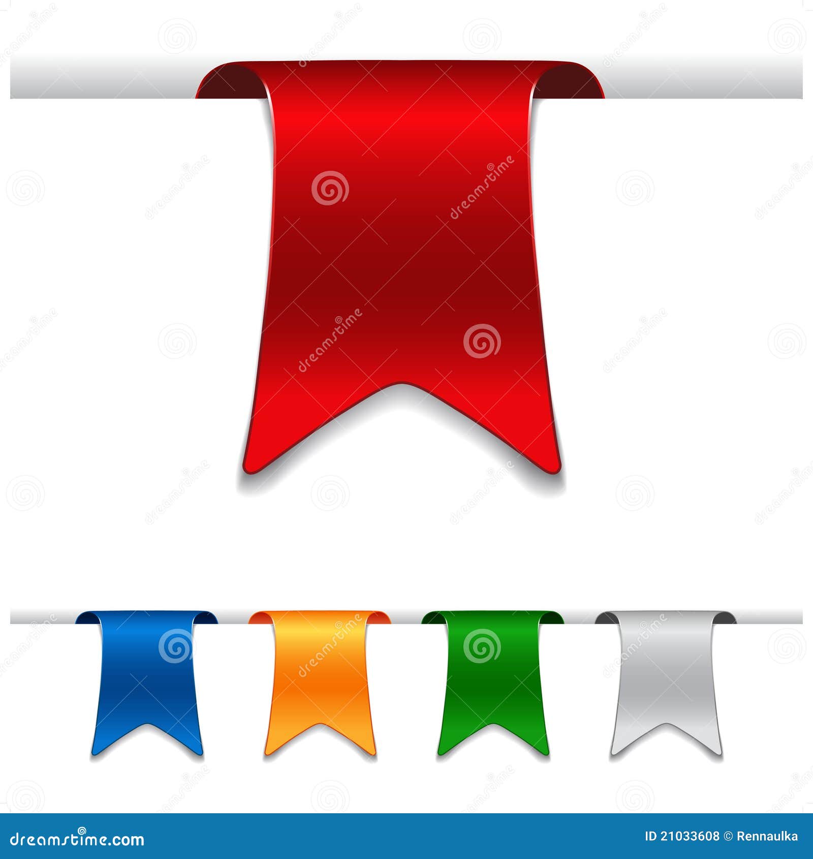 Vector Announcement Color Ribbons Stock Vector - Illustration of flag ...