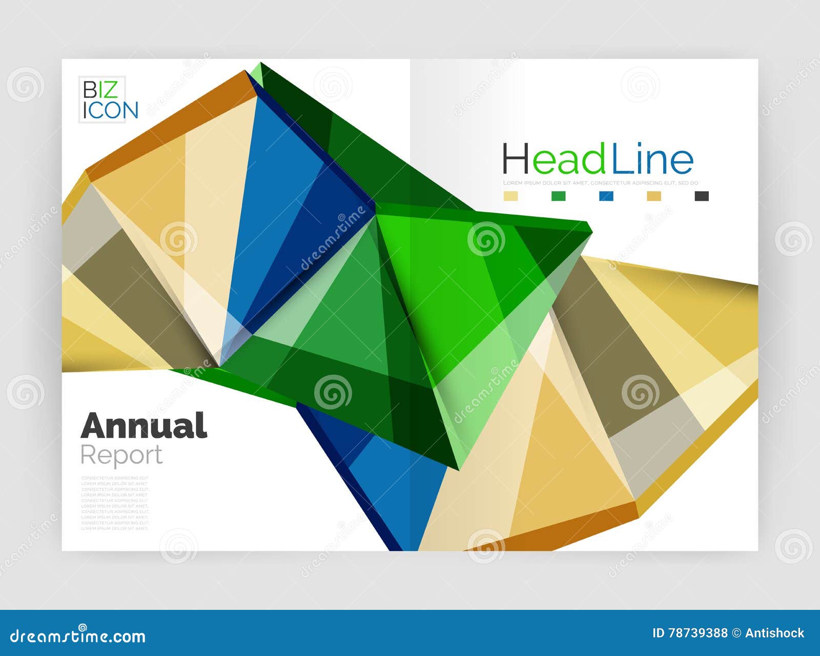 Vector Annual Report Geometric Template Stock Illustration ...