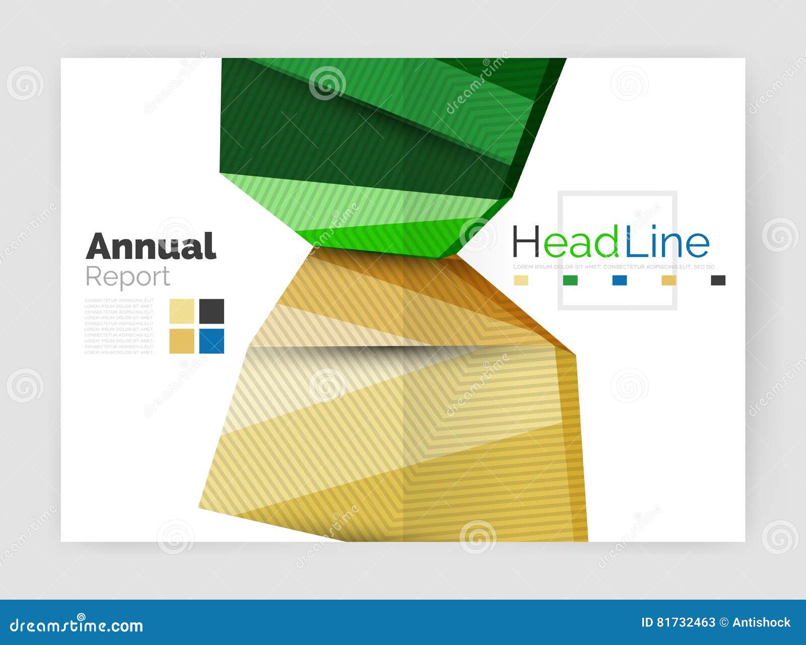 Vector Annual Report Geometric Template Stock Vector - Illustration of ...