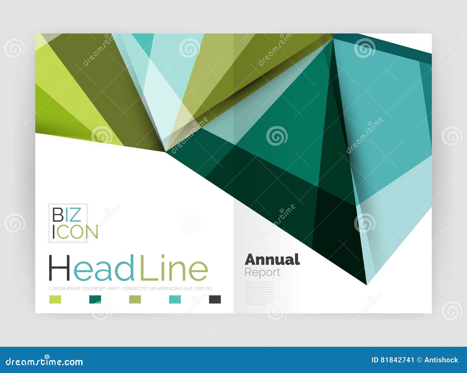 Vector Annual Report Geometric Template Stock Vector - Illustration of ...
