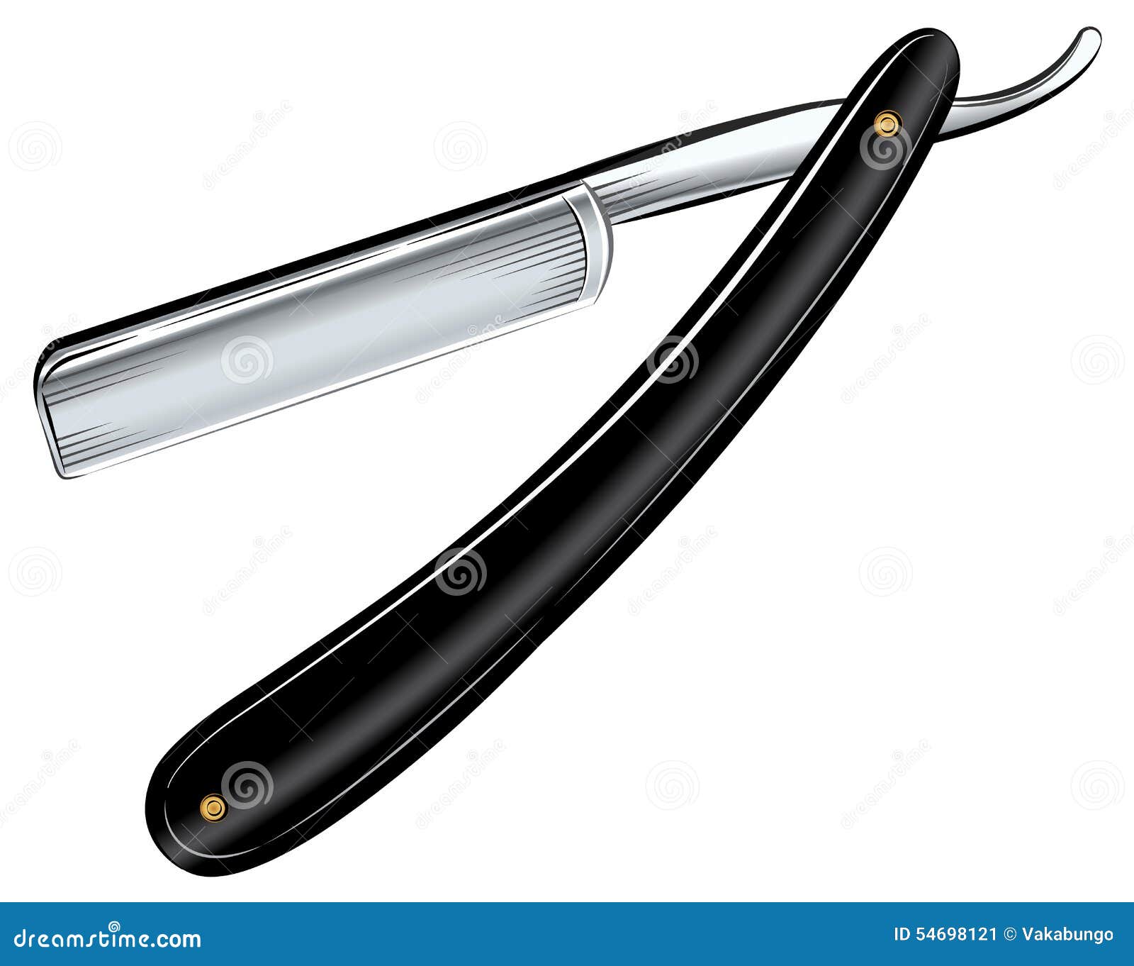 Vector Antique Straight Razor on White Background Stock Vector ...